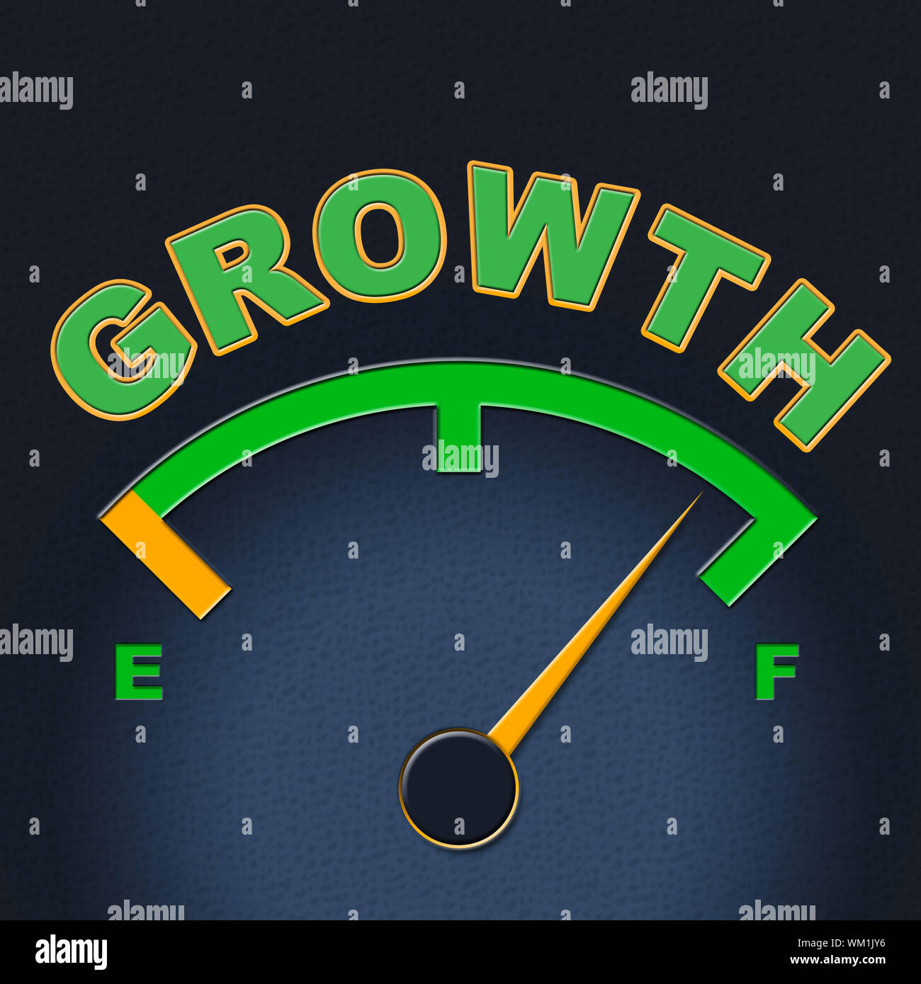 Growth Gauge Meaning Dial Expand And Improvement Stock Photo - Alamy