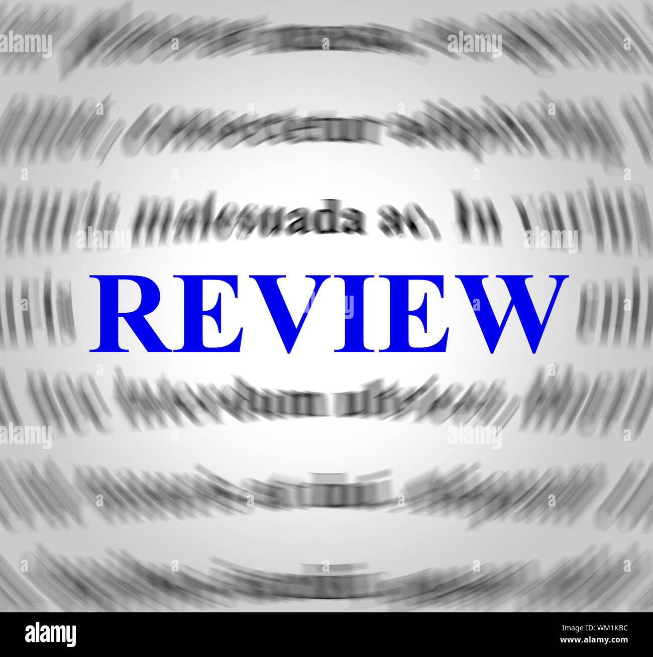 Review Definition Meaning Evaluating Assess And Meant Stock Photo - Alamy