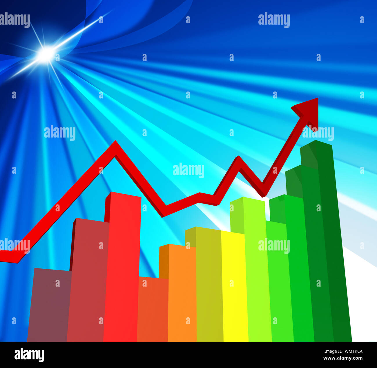Business Graph Meaning Data Graphic And Statistical Stock Photo - Alamy