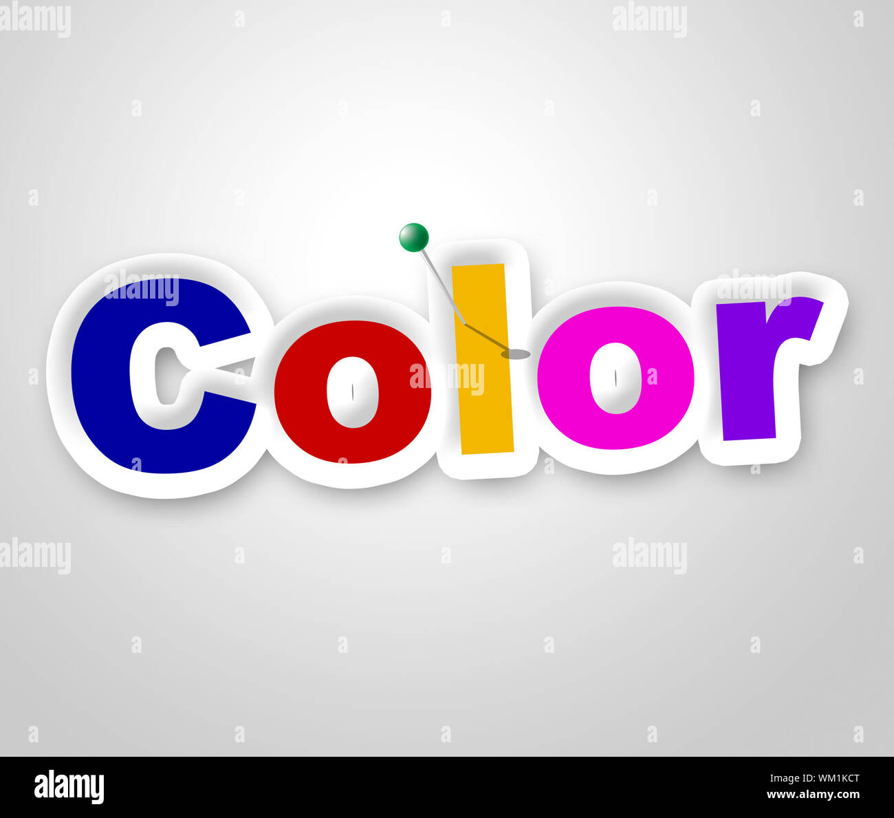 Color Sign Indicating Placard Colors And Advertisement Stock Photo - Alamy