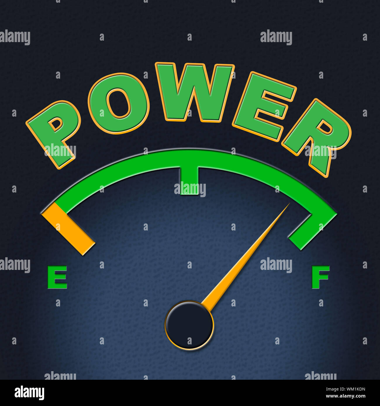 Power Gauge Representing Indicator Forceful And Mightiness Stock Photo ...