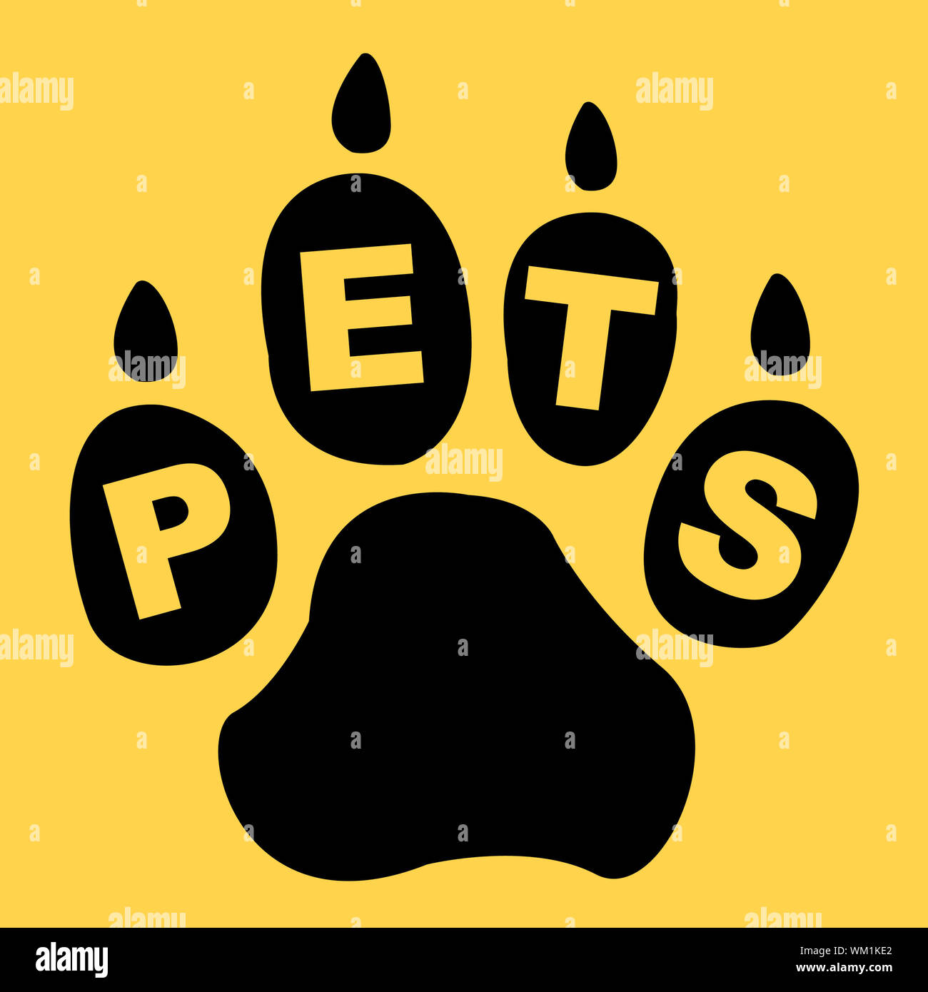 Pets Paw Meaning Domestic Animal And Animals Stock Photo - Alamy