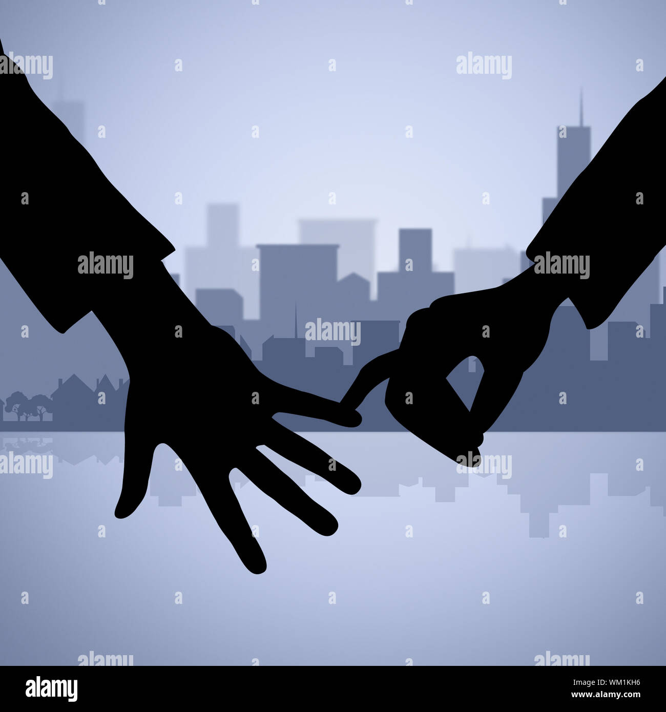 Holding Hands Indicating Find Love And Loving Stock Photo - Alamy