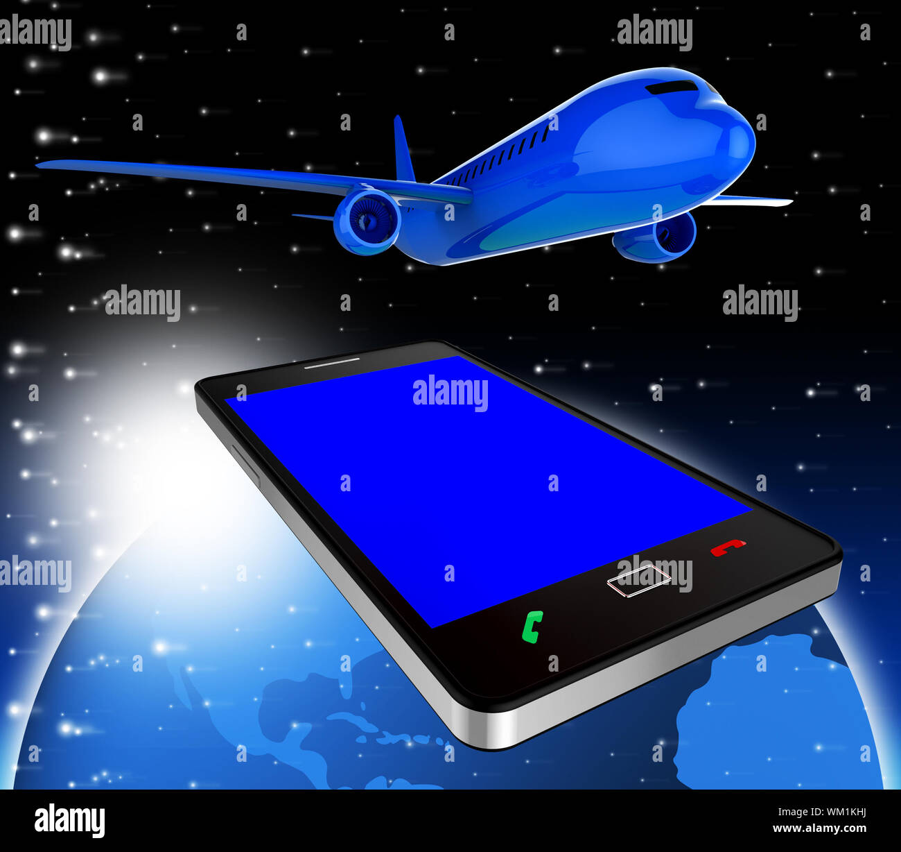 Book Flights Showing Plane Transportation And Air Stock Photo - Alamy