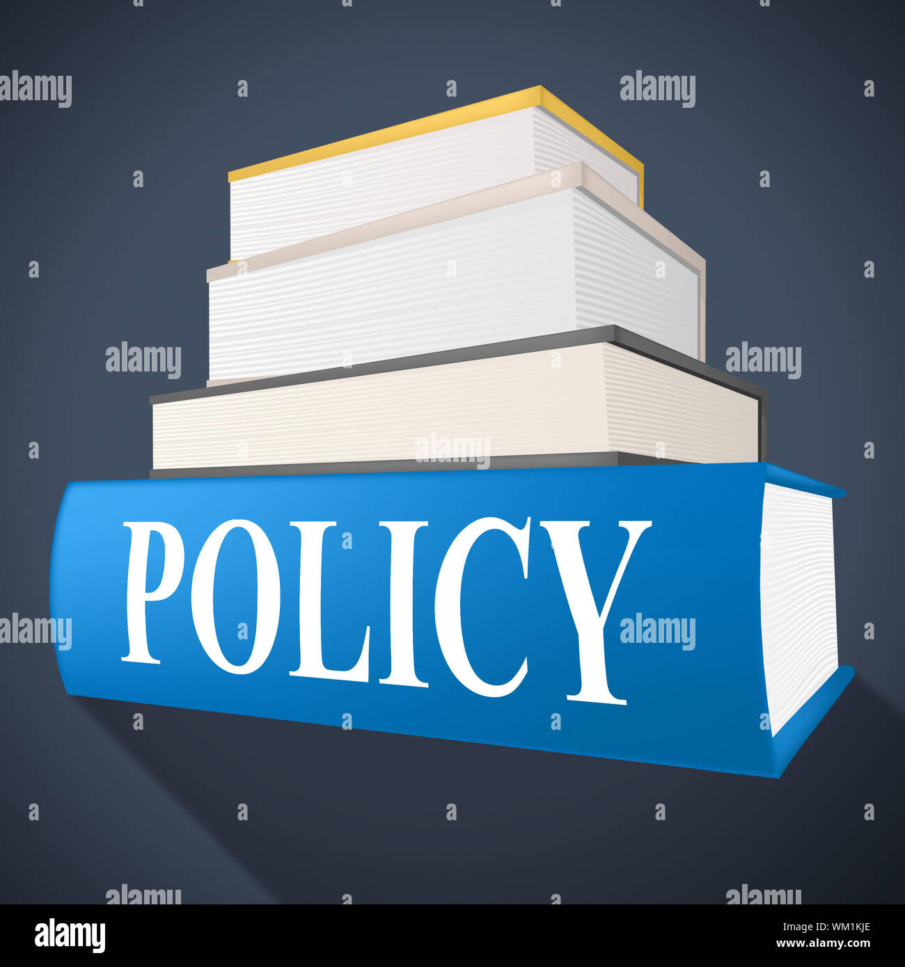 Policy Book Representing Rules Procedure And Non-Fiction Stock Photo ...