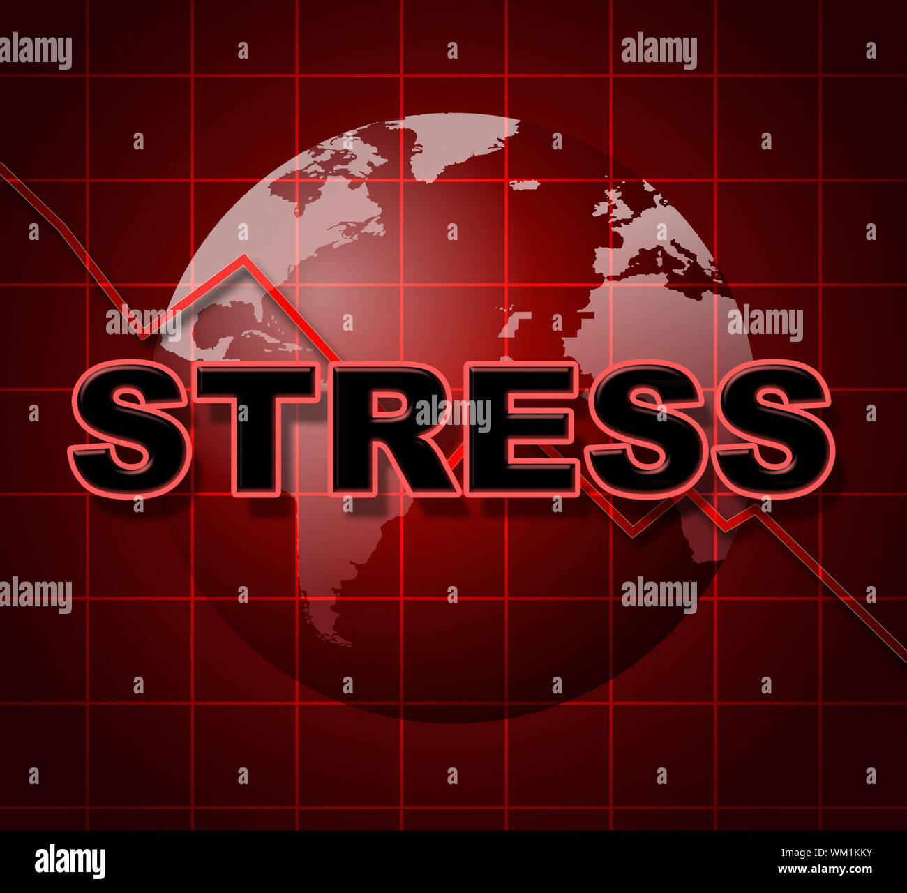 Stress Graph Showing Pressure Statistic And Pressured Stock Photo - Alamy