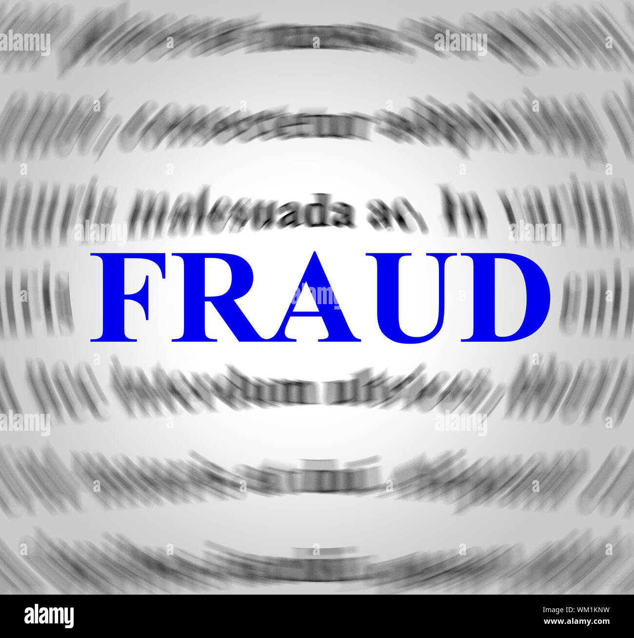 Fraud Definition Representing Hustle Deceit And Meant Stock Photo - Alamy