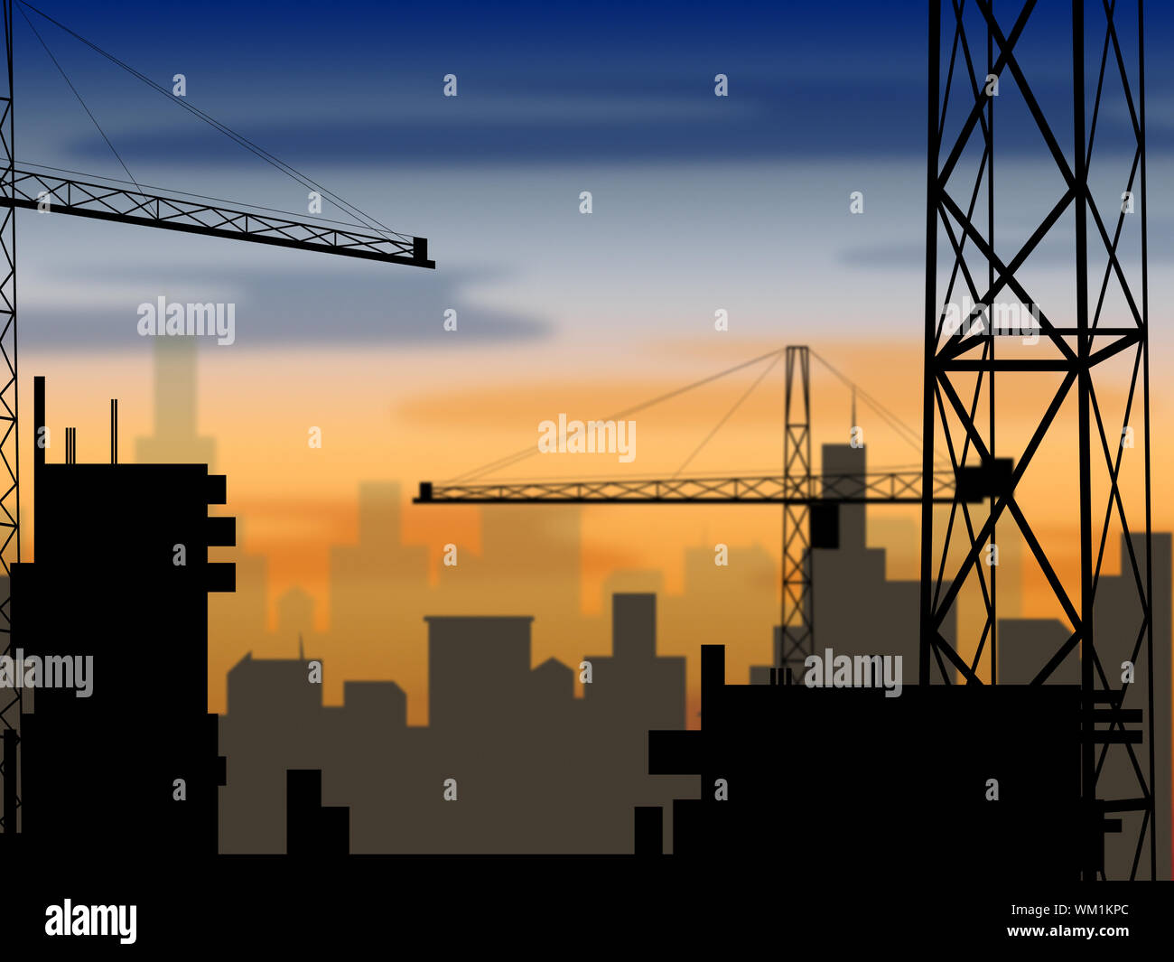 Building Plot Showing Construction Built And Home Stock Photo - Alamy