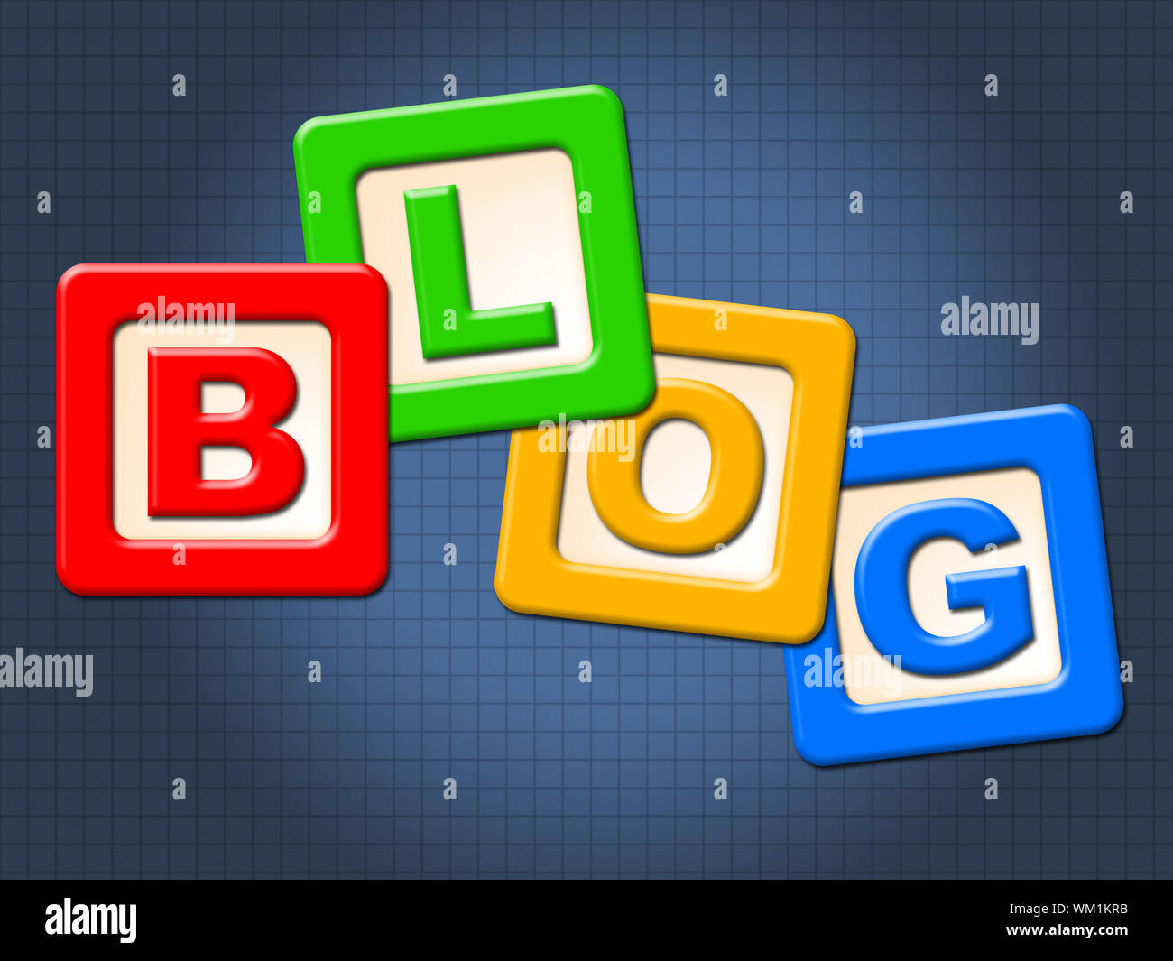 Blog Blocks Meaning Youngster Childhood And Youth Stock Photo - Alamy