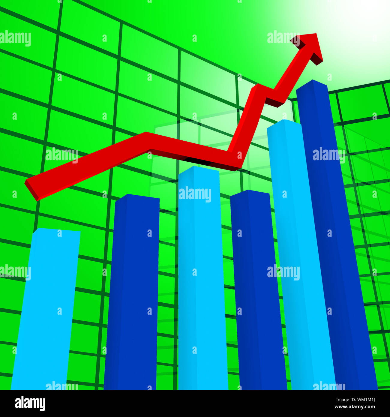 Business Graph Representing Company Statistic And Graphs Stock Photo ...