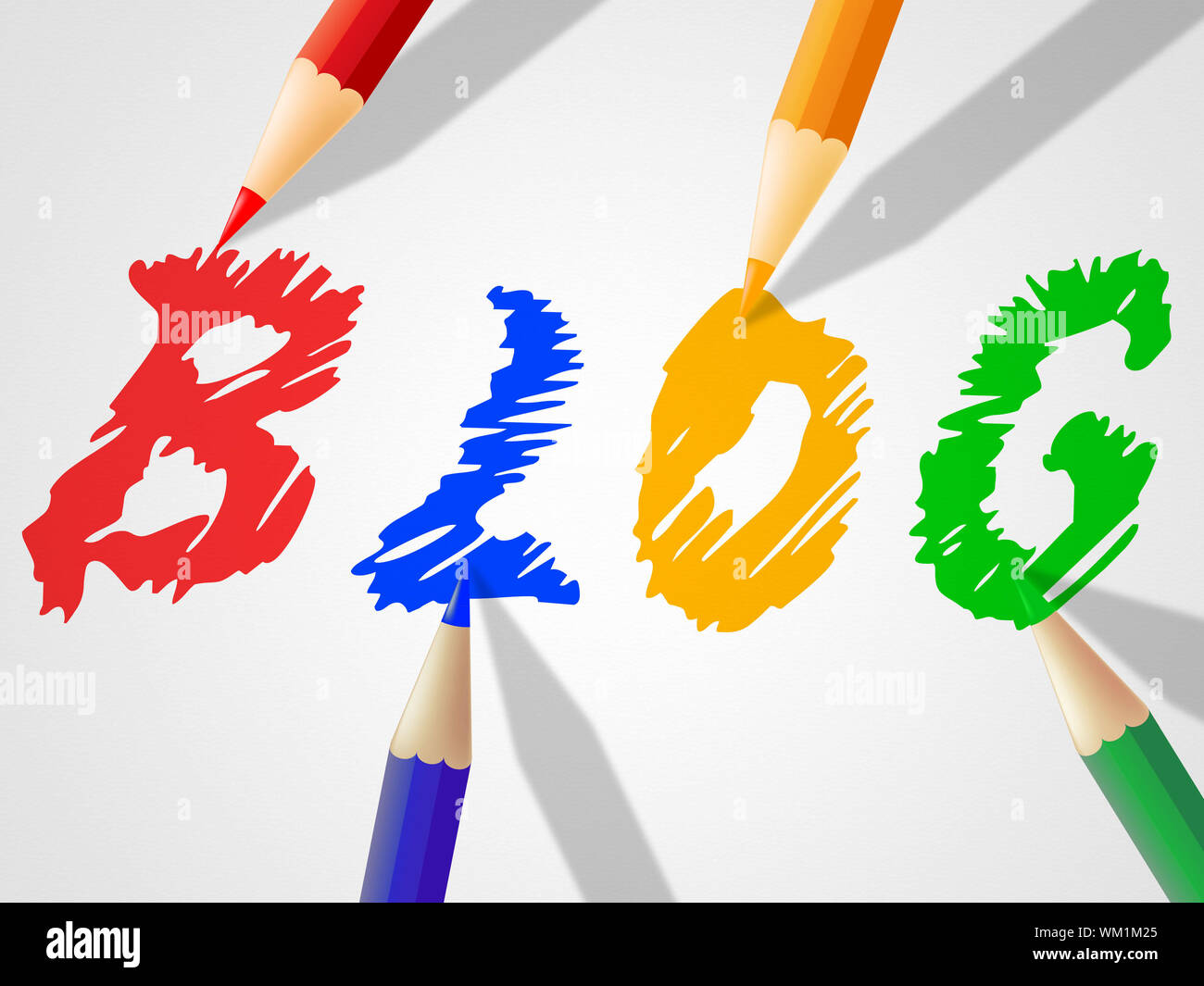 Blog Word Meaning World Wide Web And Website Stock Photo - Alamy
