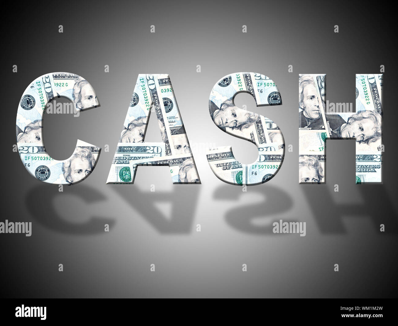 Cash Letters Representing United States And Dollar Stock Photo - Alamy