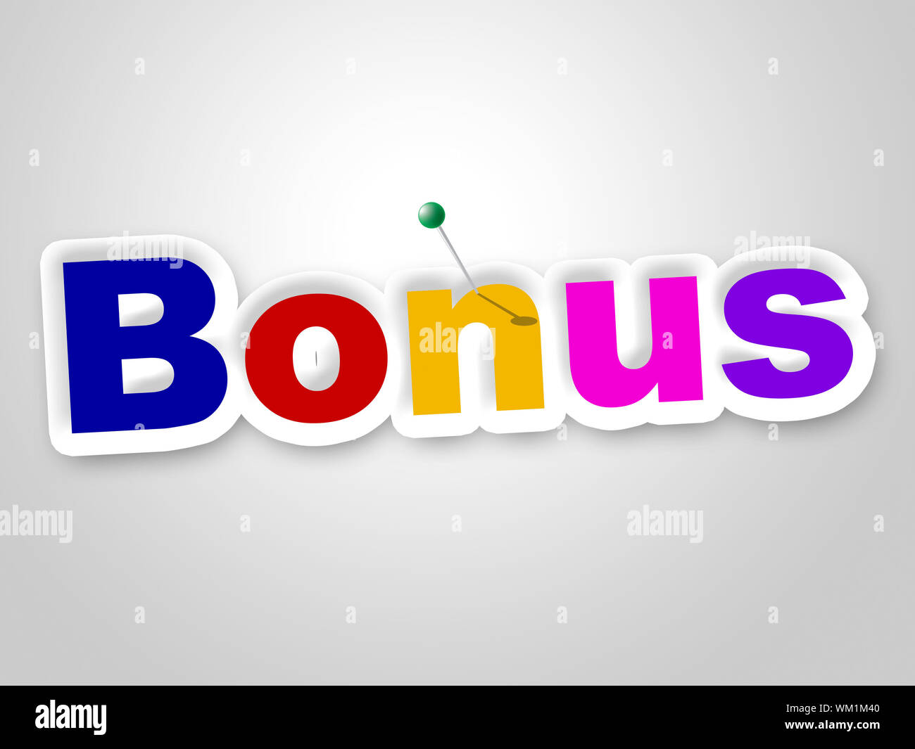 Bonus Sign Indicating For Free And Display Stock Photo - Alamy