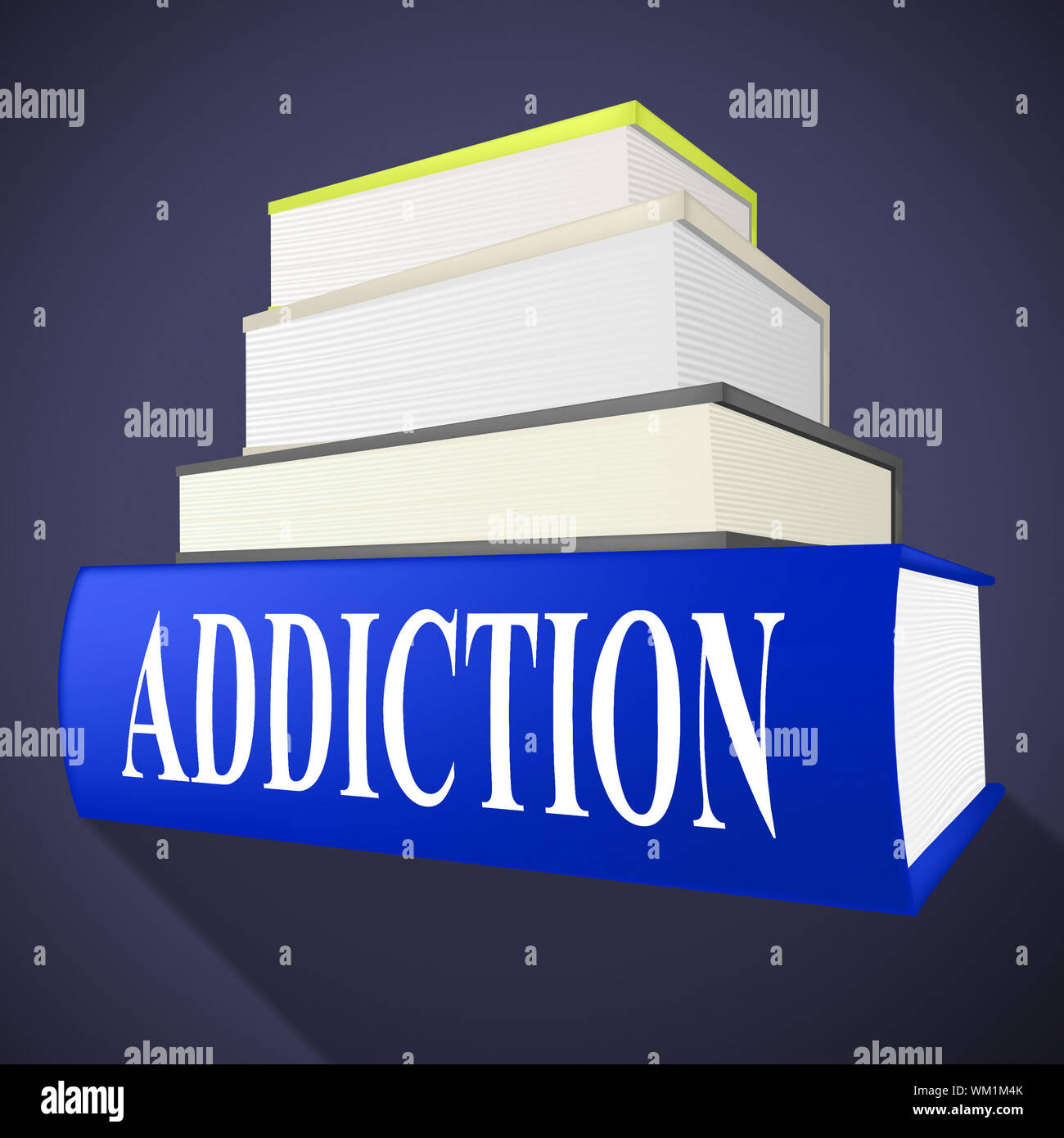 Addiction Book Representing Textbook Dependency And Fiction Stock Photo ...