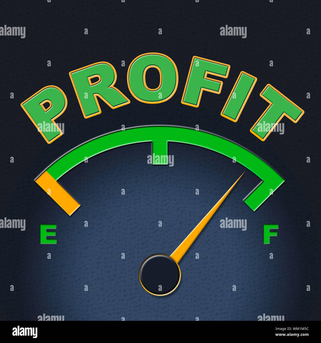 Profit Gauge Meaning Display Earnings And Earn Stock Photo - Alamy
