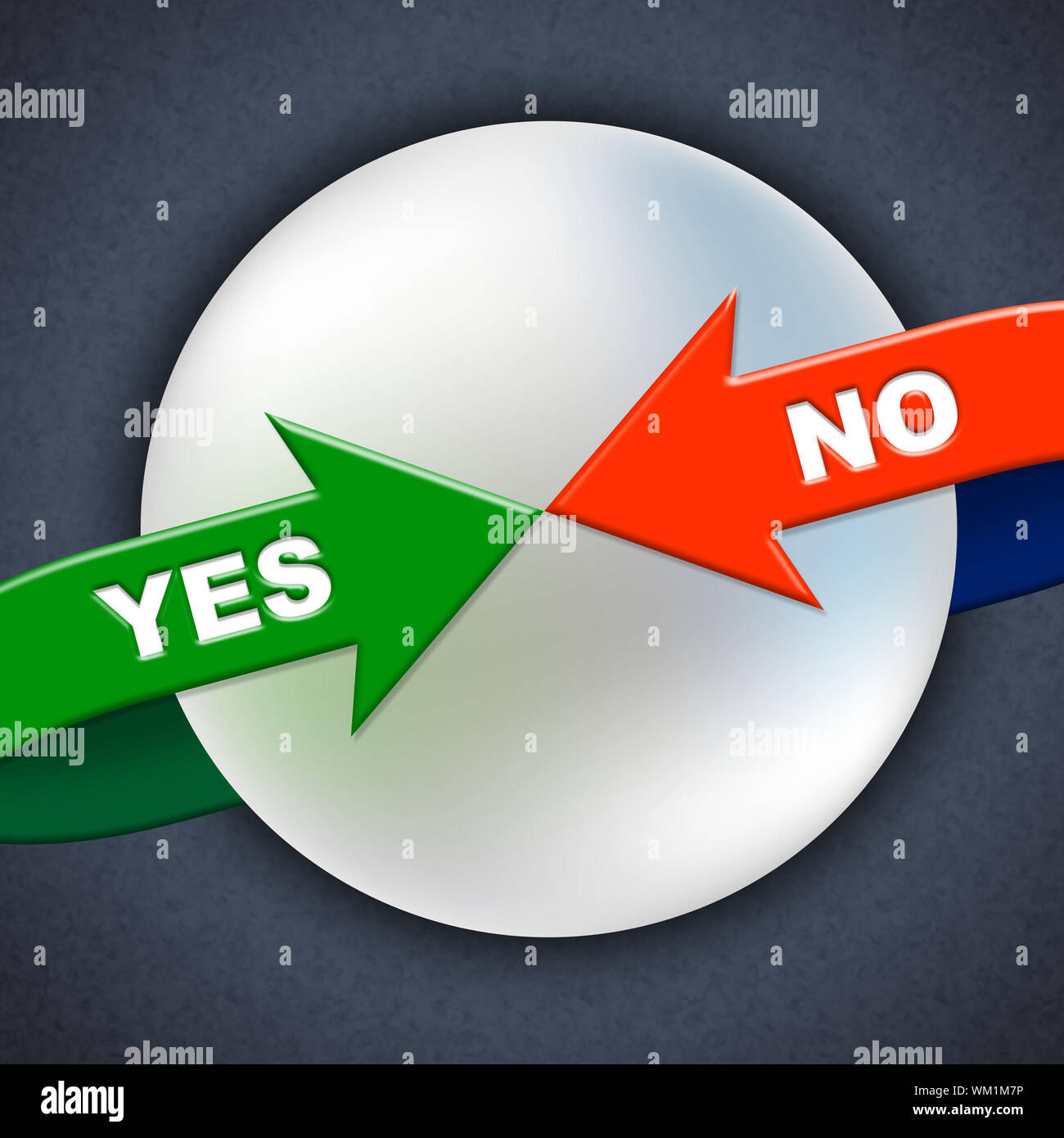 Yes no arrows hi-res stock photography and images - Alamy