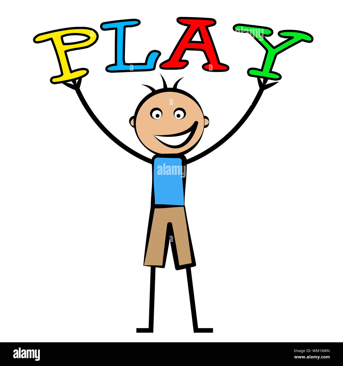 Kids Play Indicating Free Time And Leisure Stock Photo - Alamy