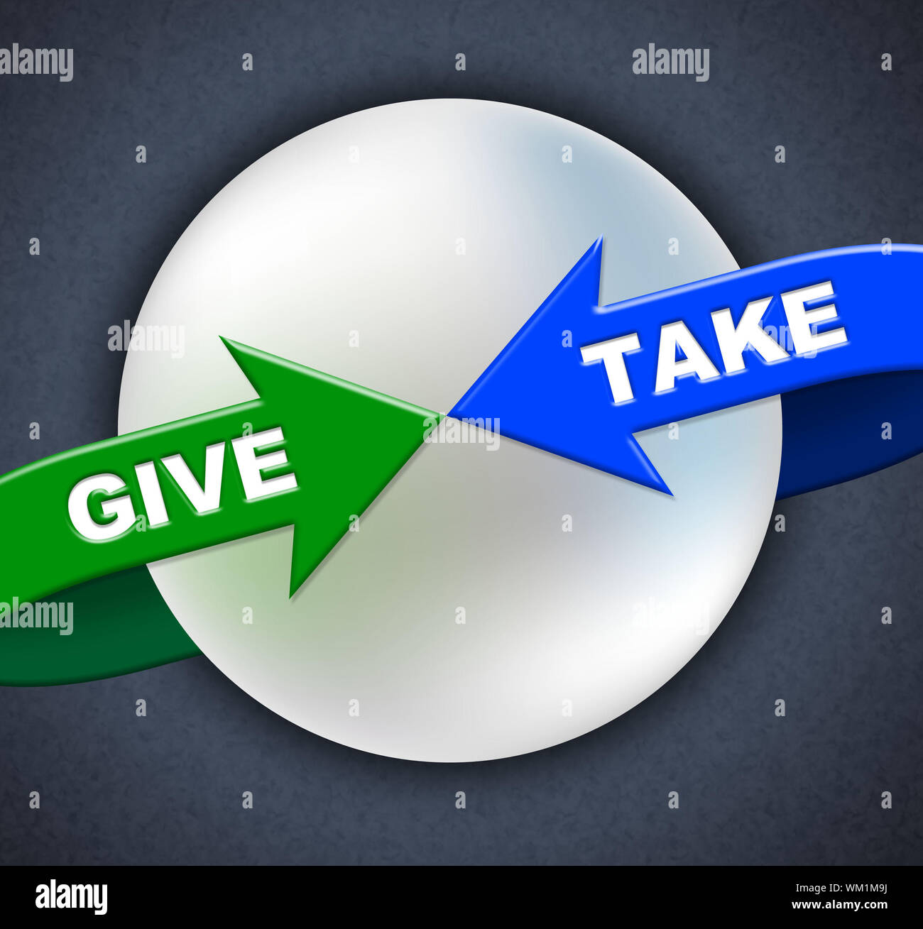 Give Take Arrows Representing Taking Deliver And Present Stock Photo ...