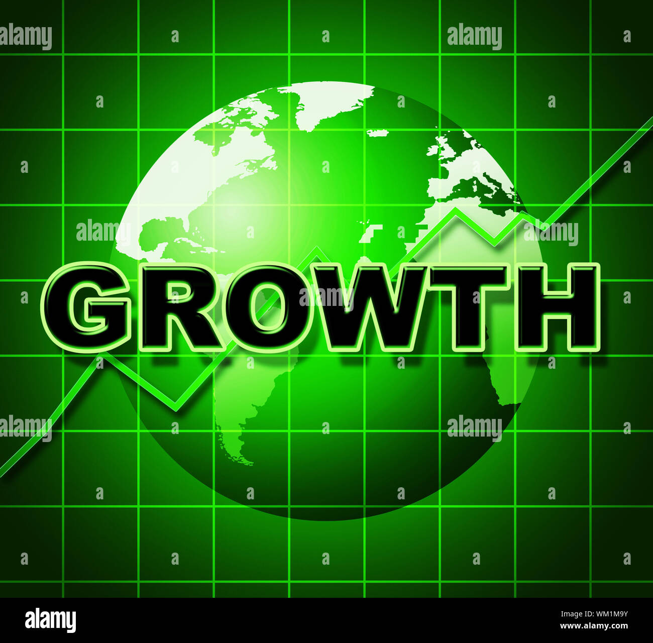 Growth Graph Indicating Statistic Investment And Infograph Stock Photo ...