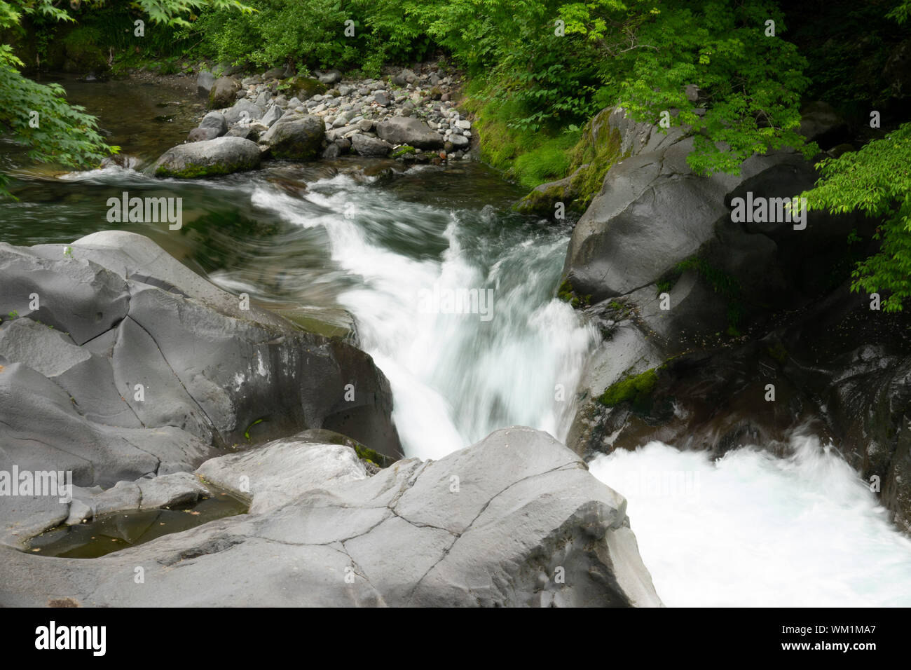 Waterfall, Kanmangafuchi Abyss, Nikko, Japan Stock Photo - Alamy