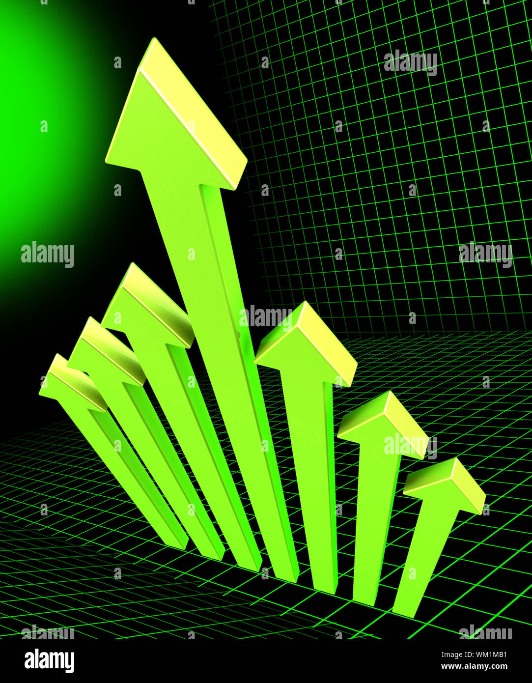 Arrows Going Up Indicating Gain Increase And Success Stock Photo - Alamy