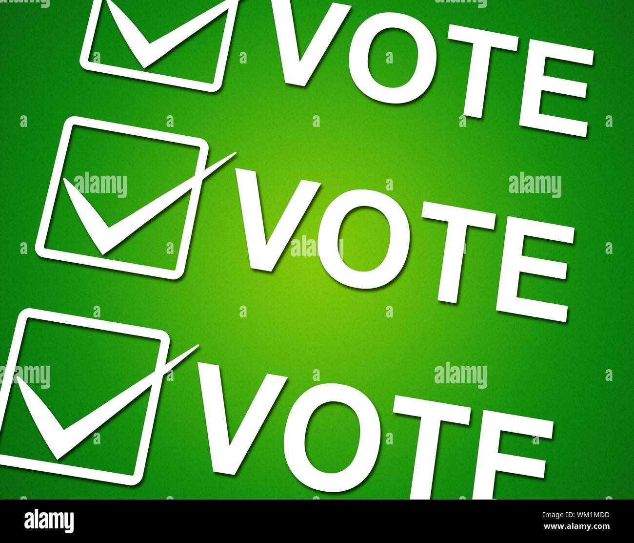 Vote Ticks Showing Confirmed Confirm And Check Stock Photo - Alamy