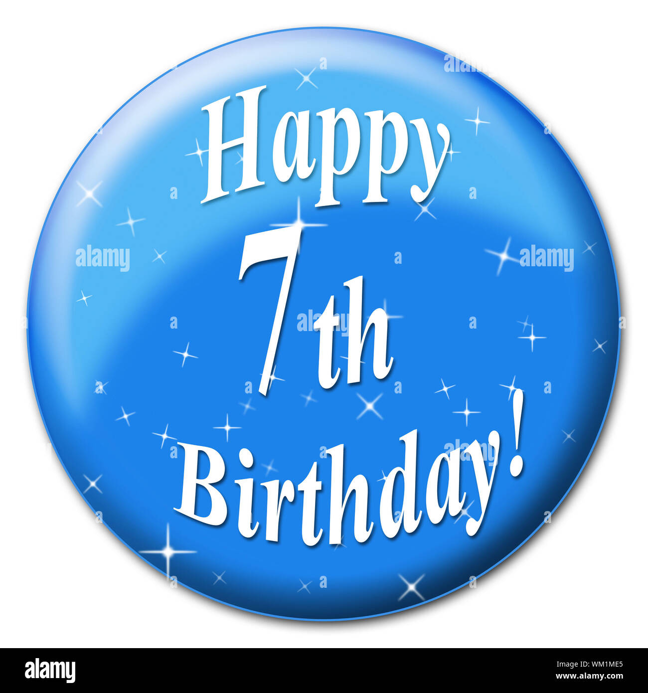 Happy Seventh Birthday Representing Congratulating Greetings And ...