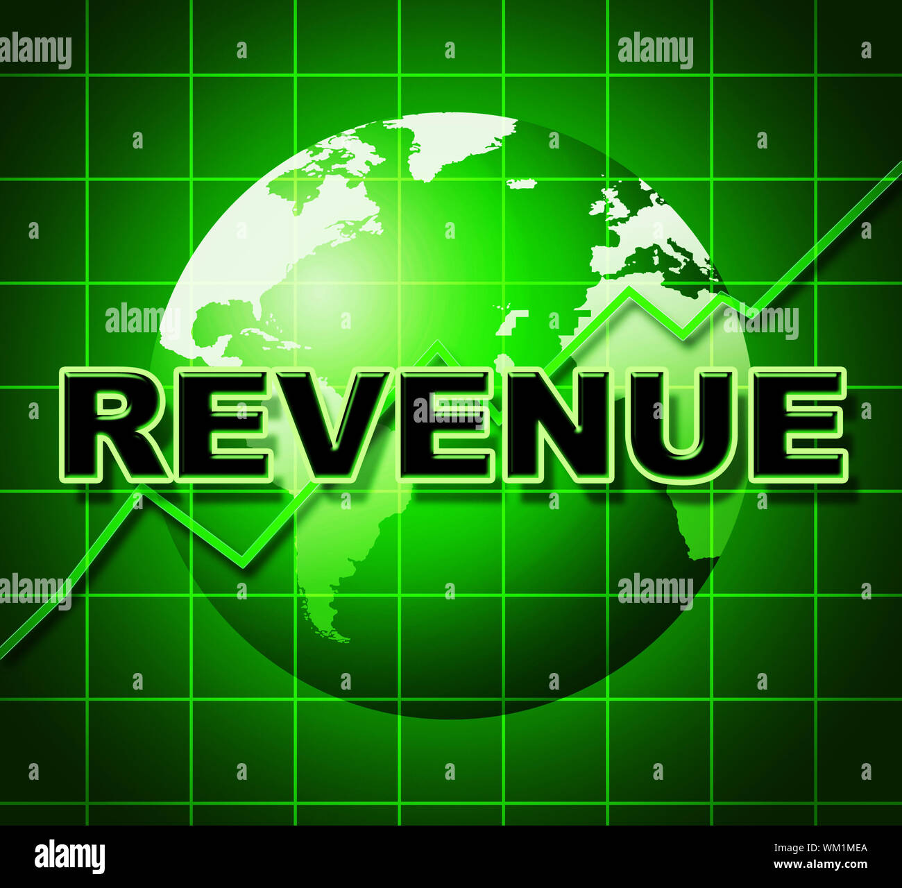 Revenue Graph Indicating Statistical Trend And Earns Stock Photo - Alamy