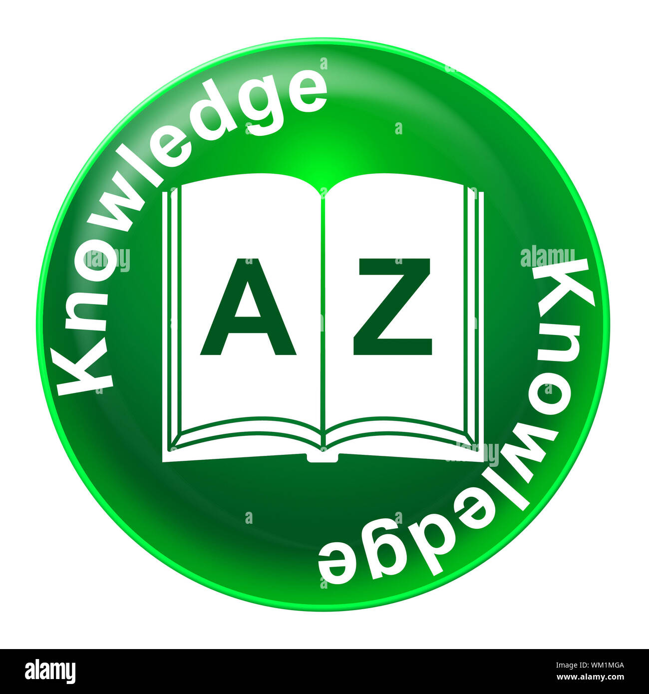 Knowledge Badge Representing Education Schooling And Development Stock ...
