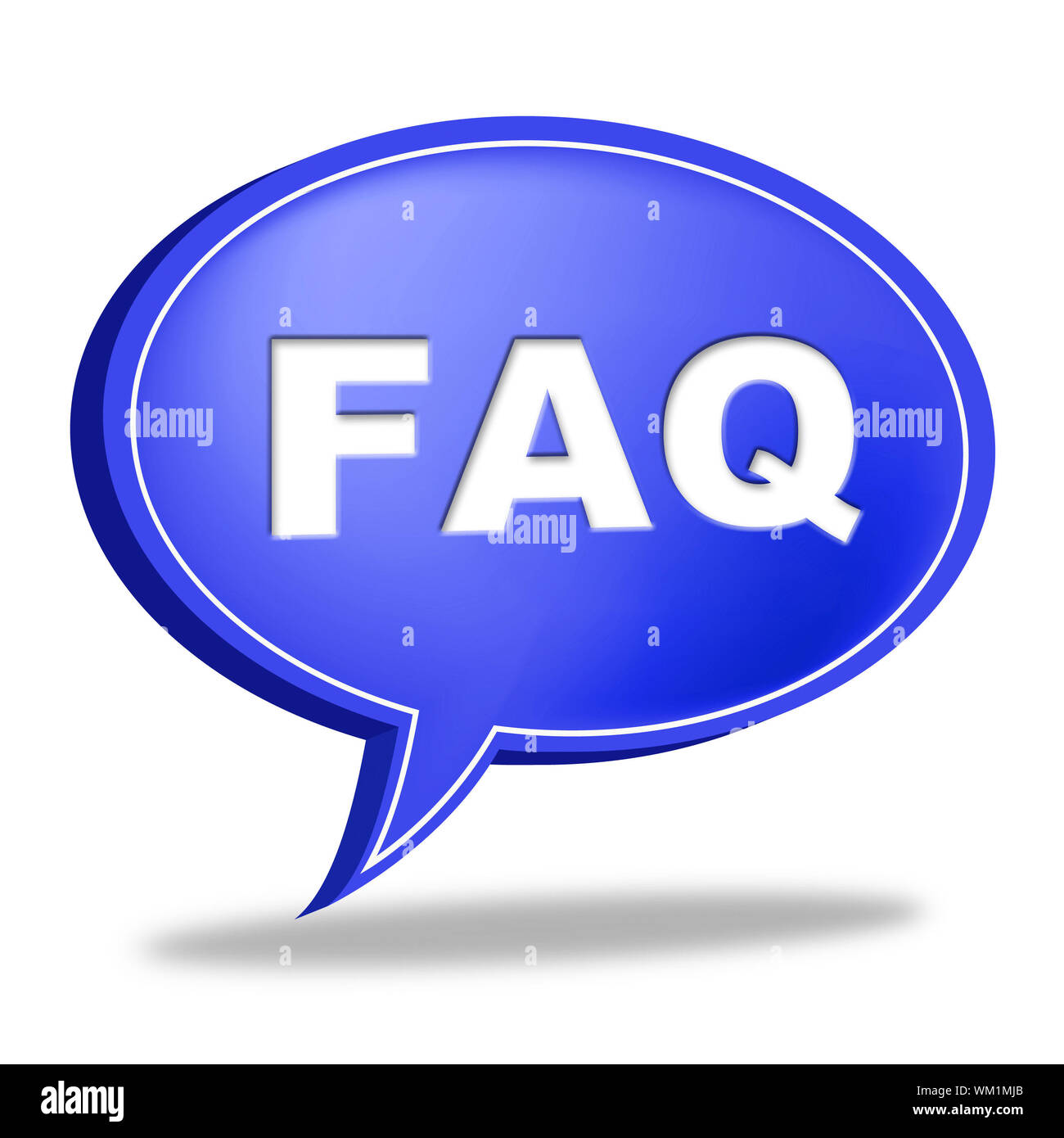Faq Speech Bubble Representing Frequently Asked Questions And Solution ...