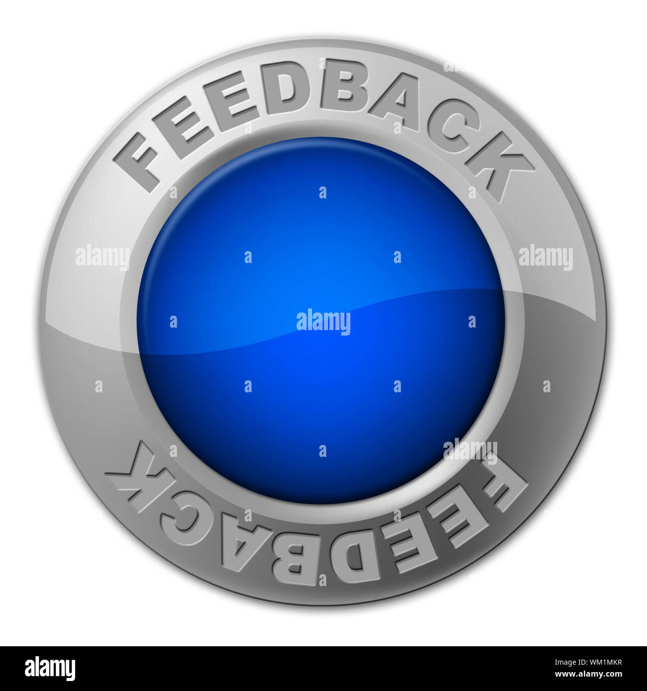 Feedback Button Representing Opinion Evaluation And Surveying Stock ...
