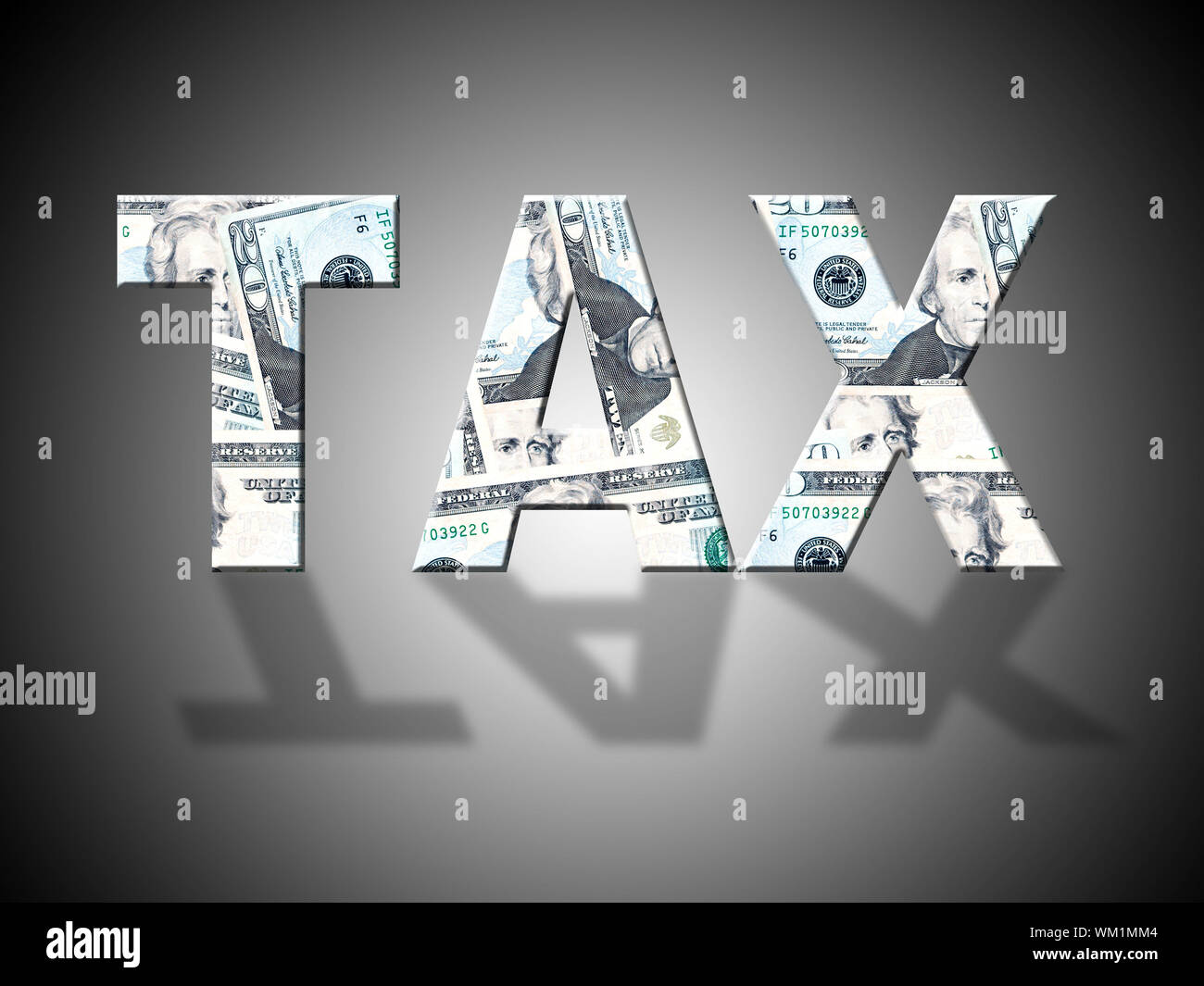 Tax Letters Indicating American Dollars And Levy Stock Photo - Alamy