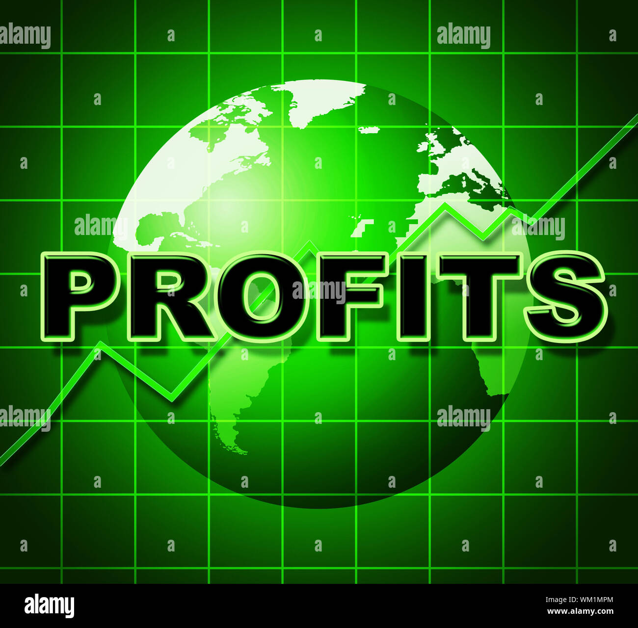 Profits Graph Meaning Infograph Statistics And Trend Stock Photo - Alamy
