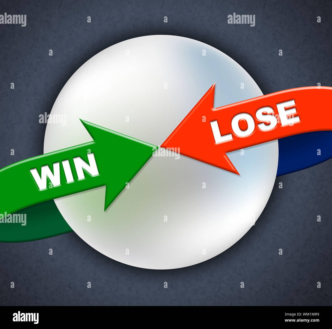 Win Lose Arrows Indicating Triumphant Victorious And Successful Stock ...