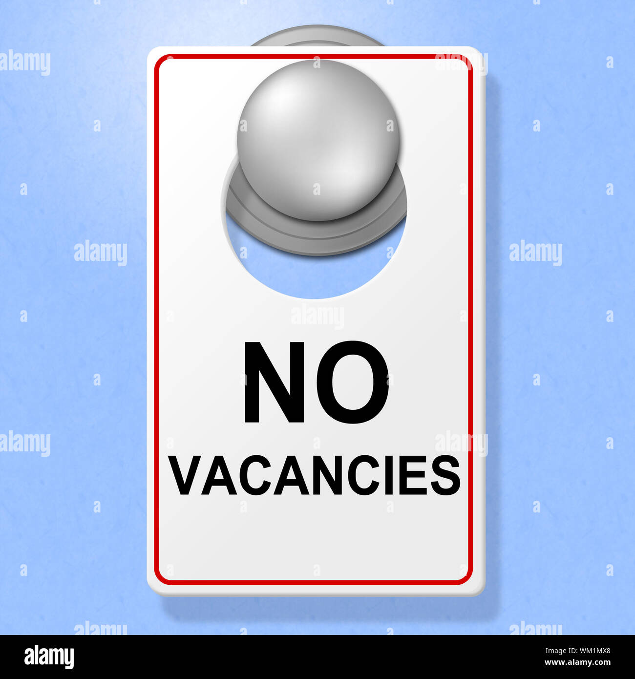 No Vacancies Sign Indicating Place To Stay And Double Room Stock Photo ...