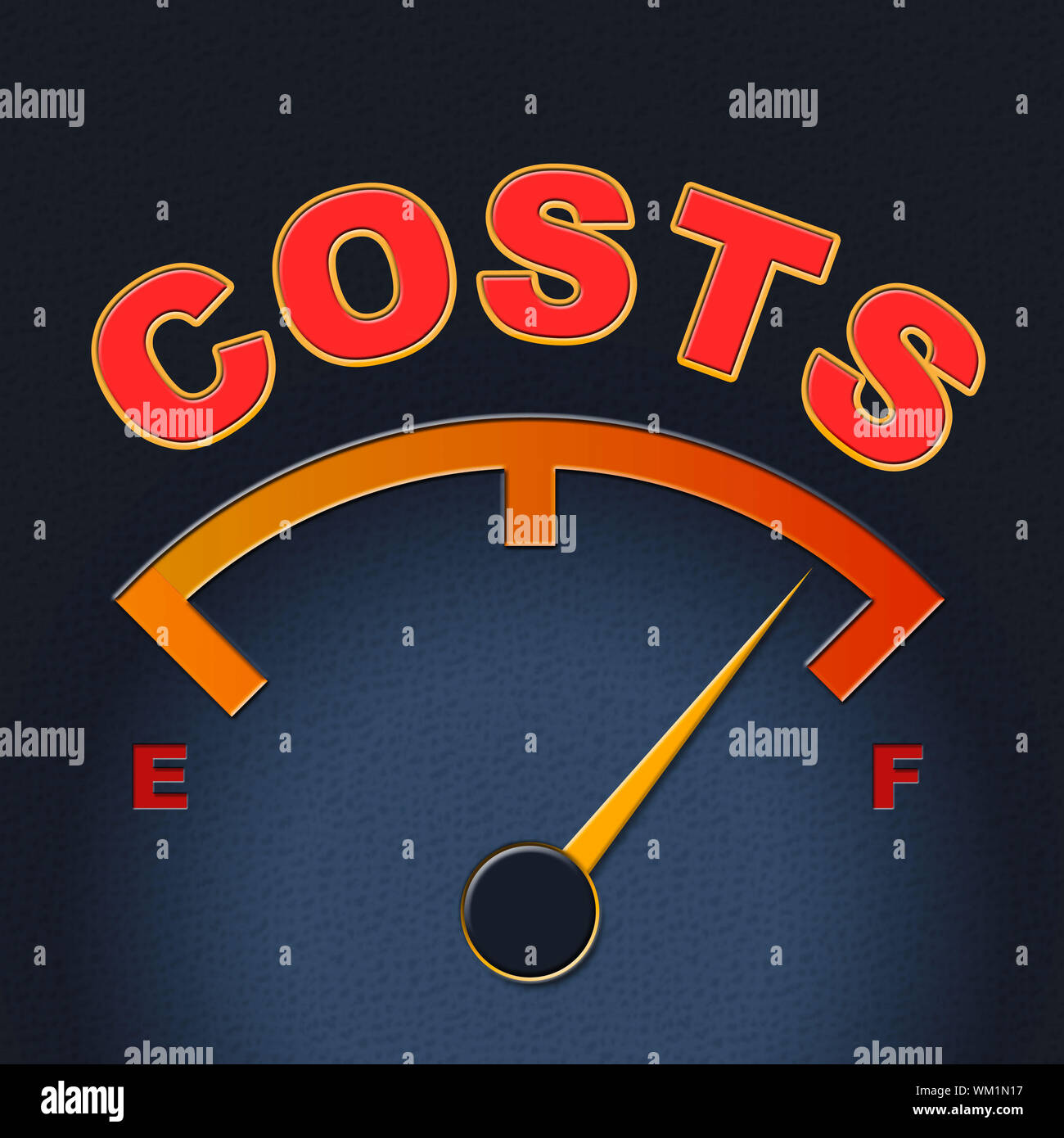 Costs Gauge Showing Money Meter And Dial Stock Photo - Alamy