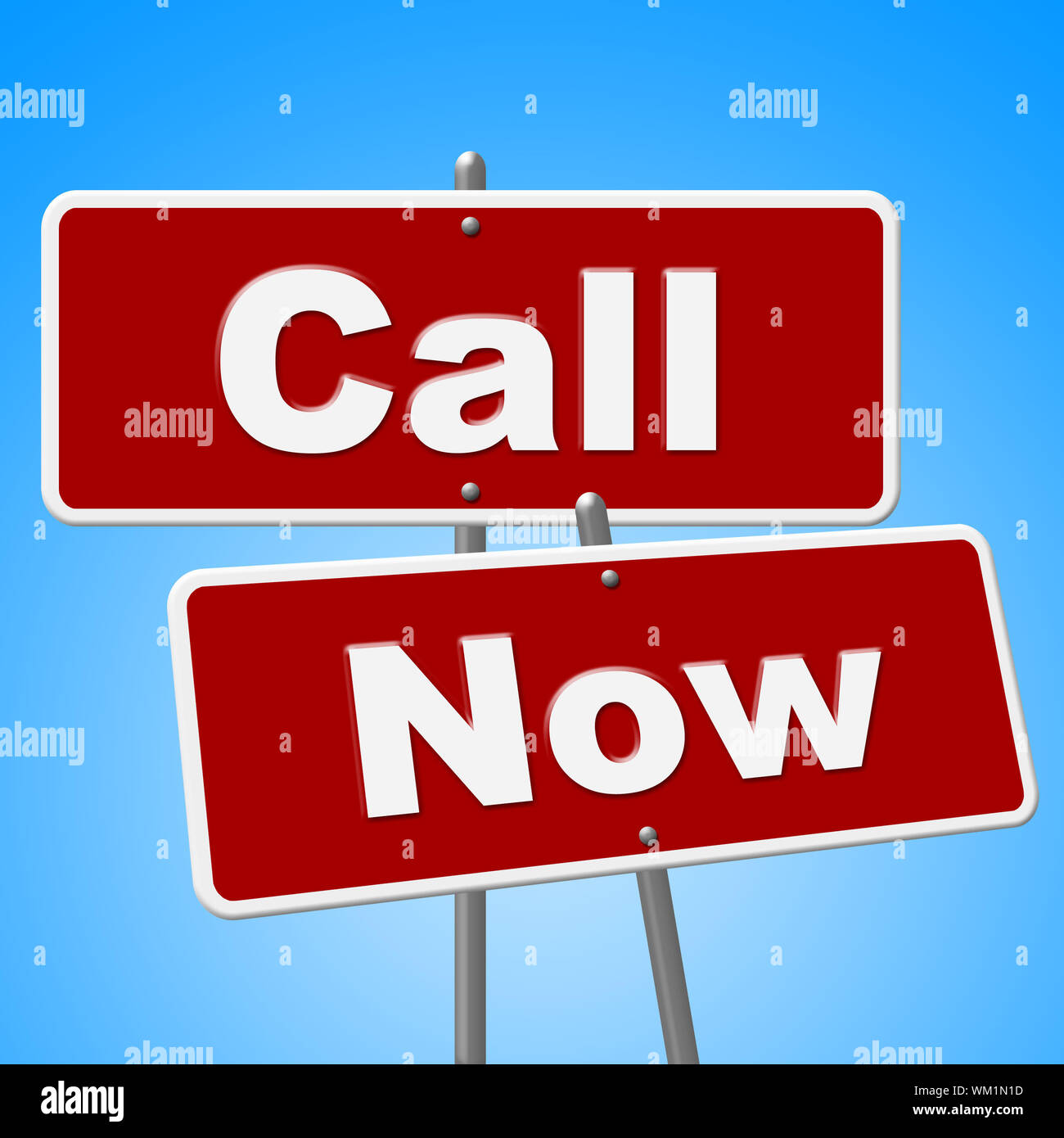 Call Now Signs Indicating At This Time And Communicate Stock Photo - Alamy