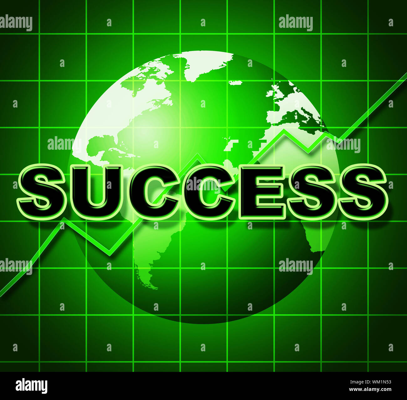 Success Graph Representing Resolution Prevail And Financial Stock Photo ...
