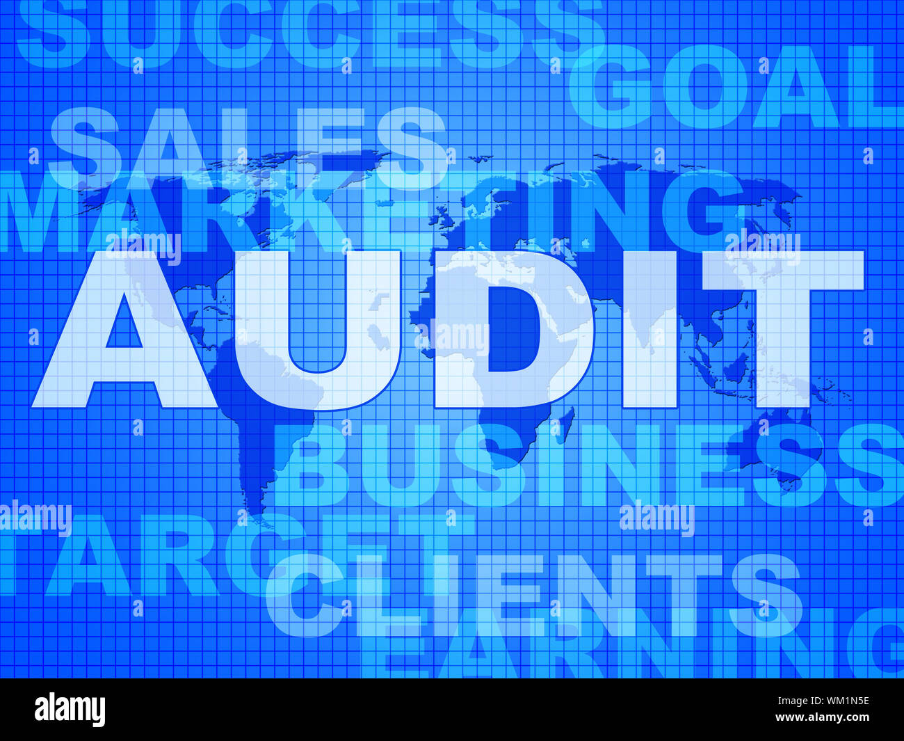 Audit Words Showing Auditing Auditor And Inspect Stock Photo - Alamy