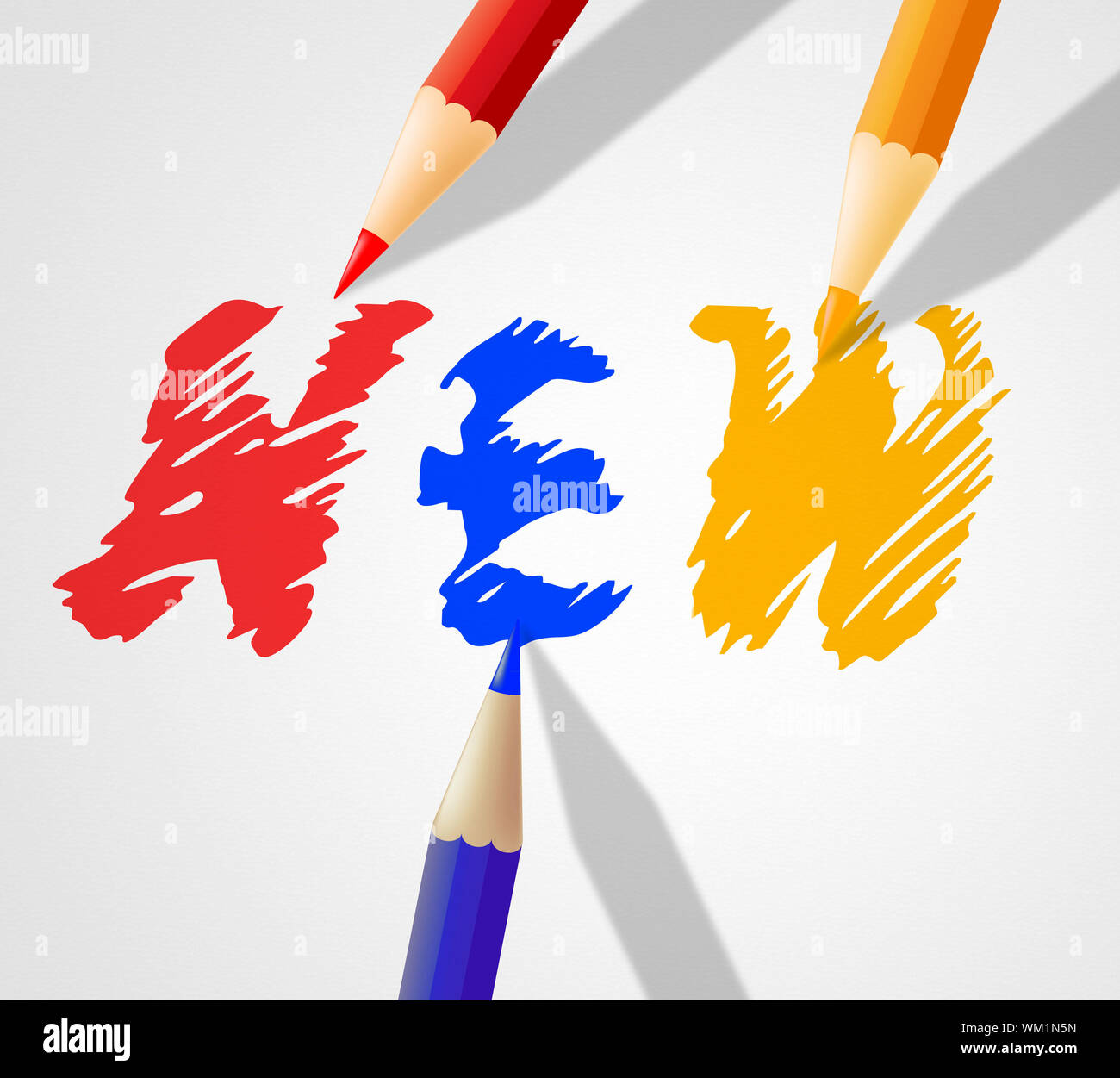 Word Drawing New Year Mandala / Word Art