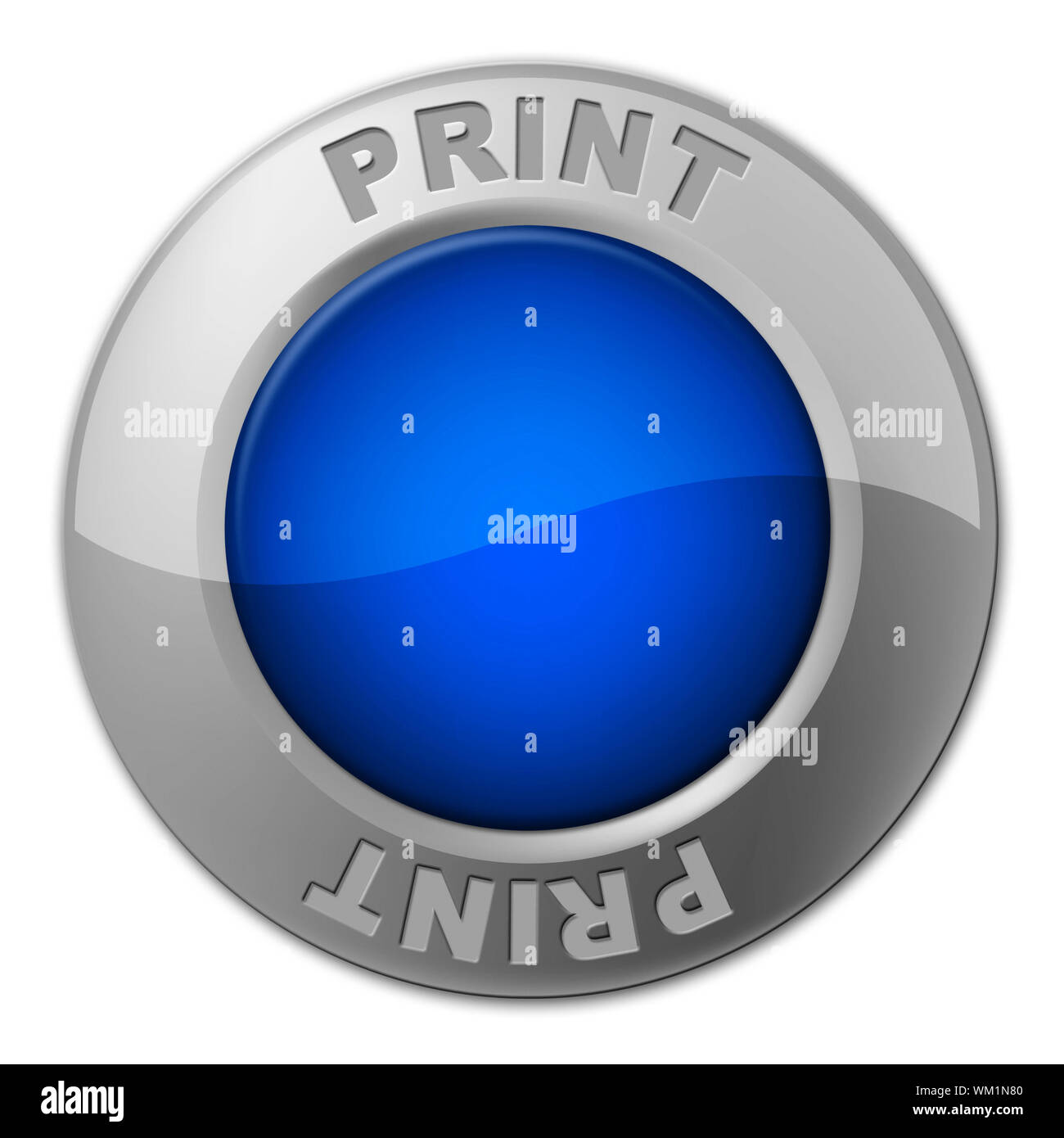 Print Button Meaning Printer Signboard And Knob Stock Photo - Alamy