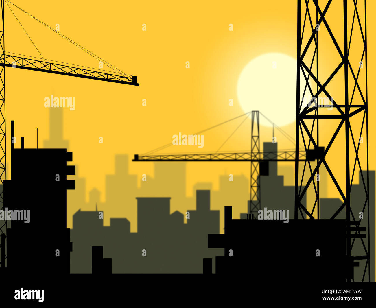 Building Plot Meaning City Construction And Home Stock Photo - Alamy