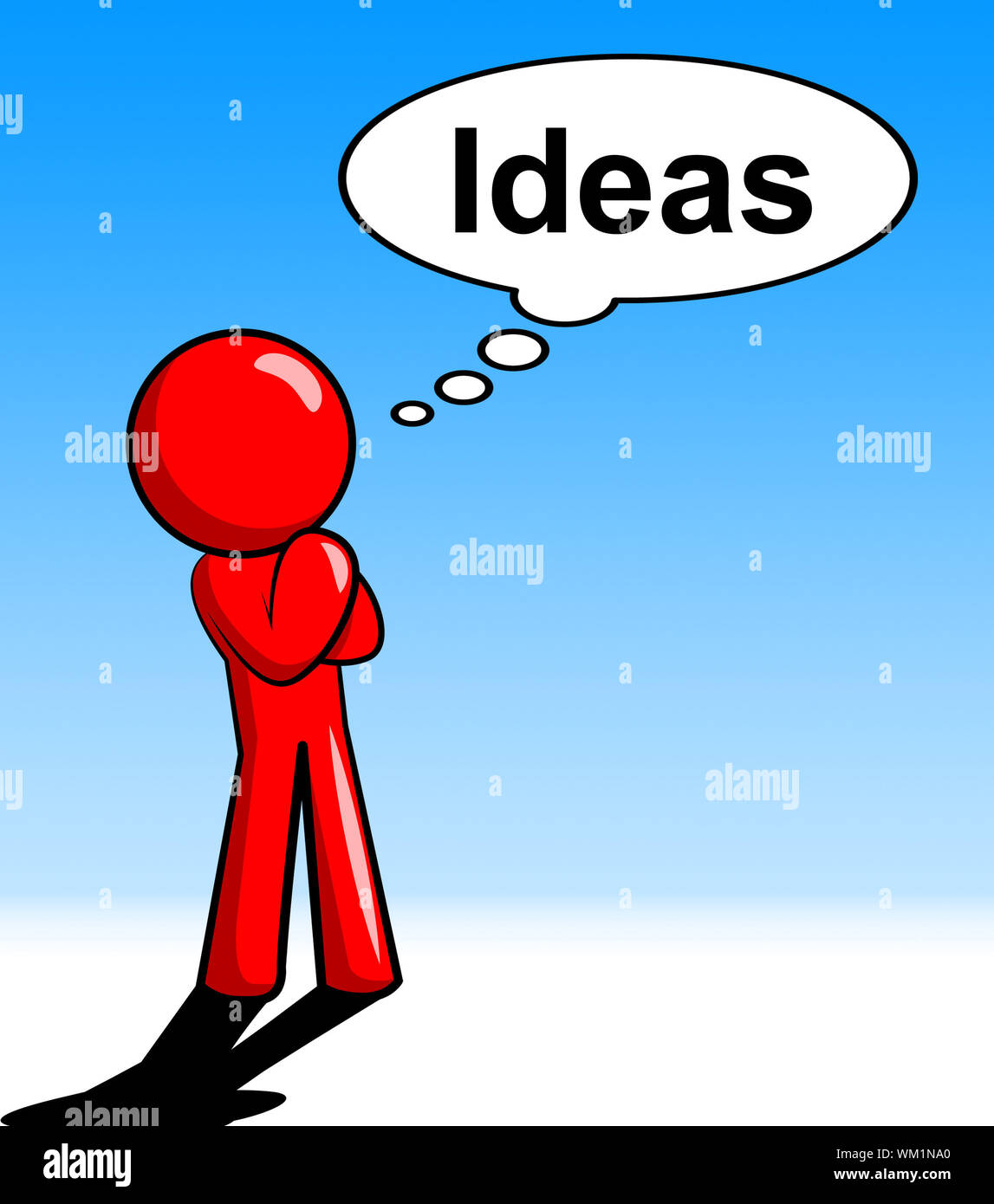 Ideas Character Indicating Think About It And Innovation Creativity ...