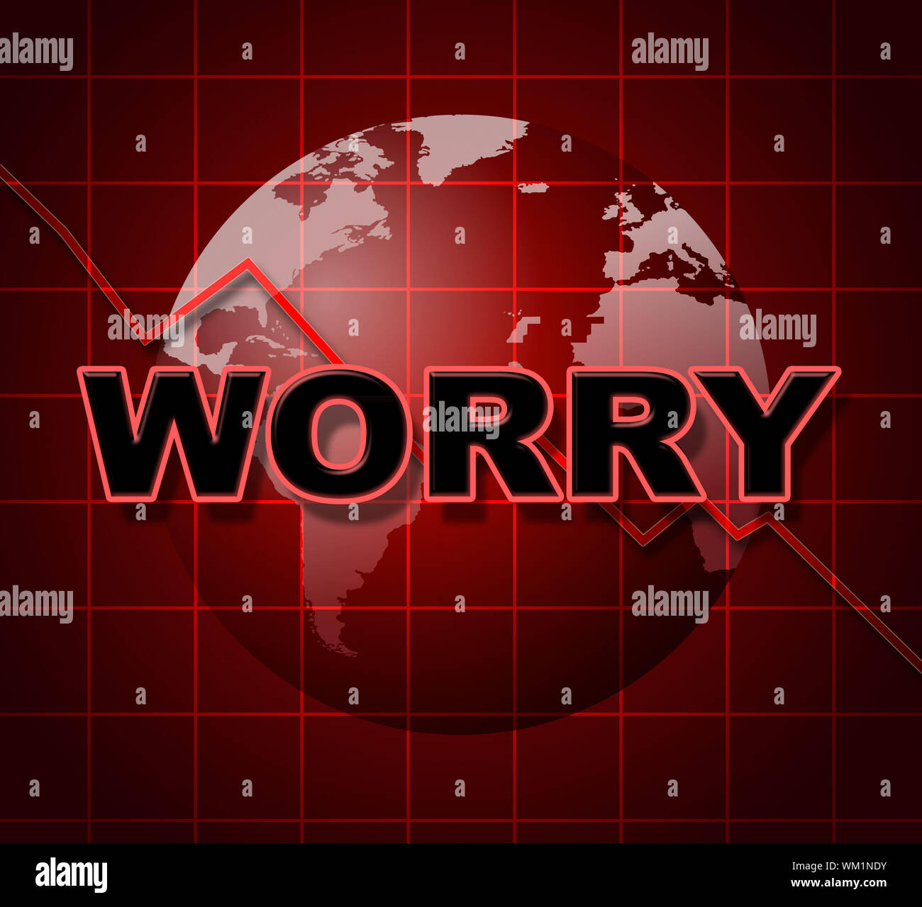 Agitation anxiety apprehension apprehensiveness hi-res stock ...