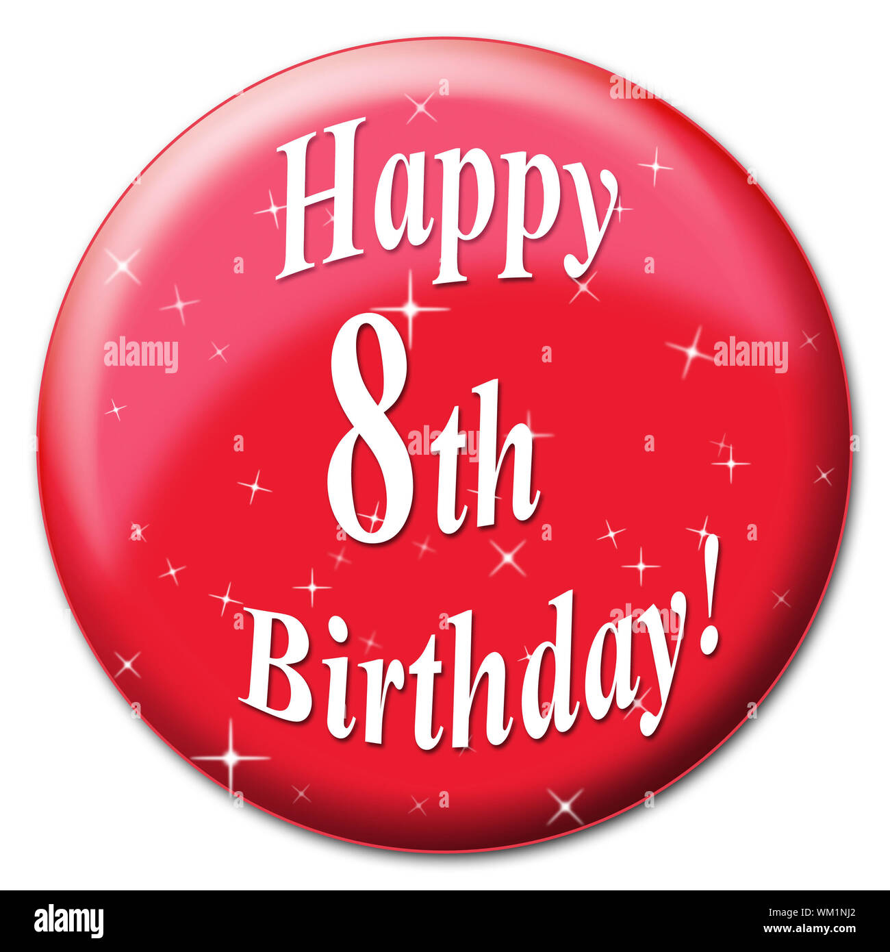 Happy Eighth Birthday Showing Congratulation Greeting And ...