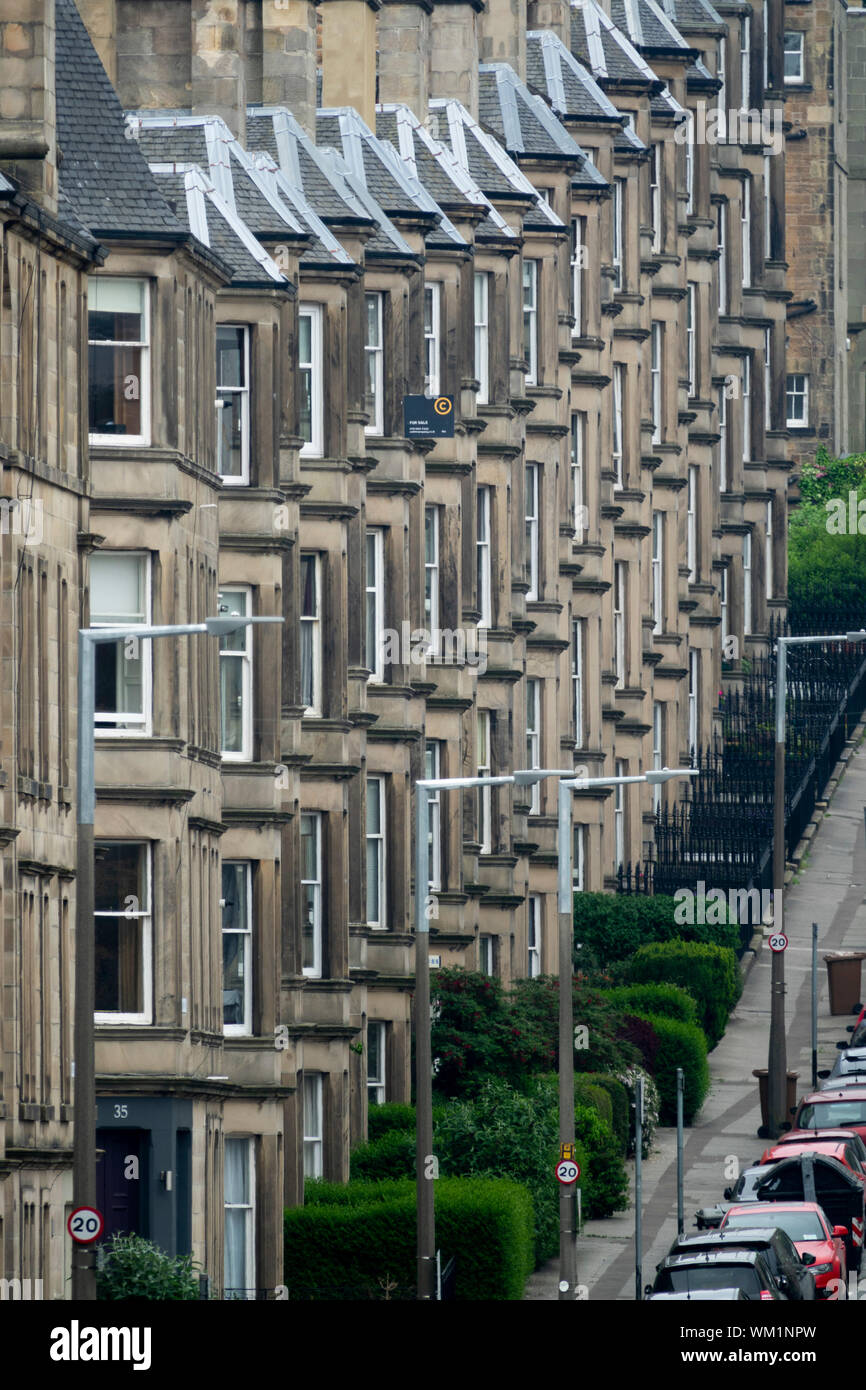 Terrace houses, Edinbugh, Scotland, UK Stock Photo - Alamy