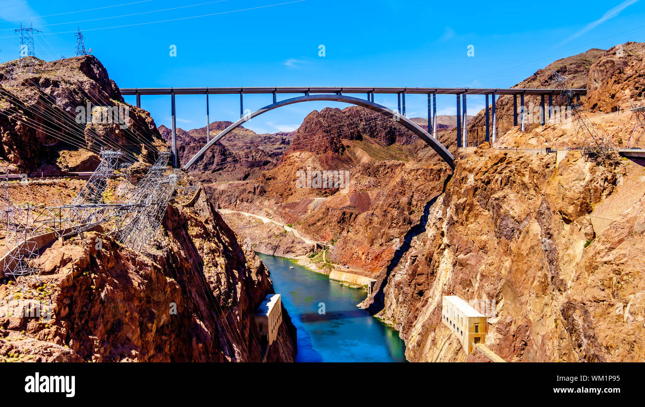 The Mike O'Callaghan–Pat Tillman Memorial Bridge that crosses the ...