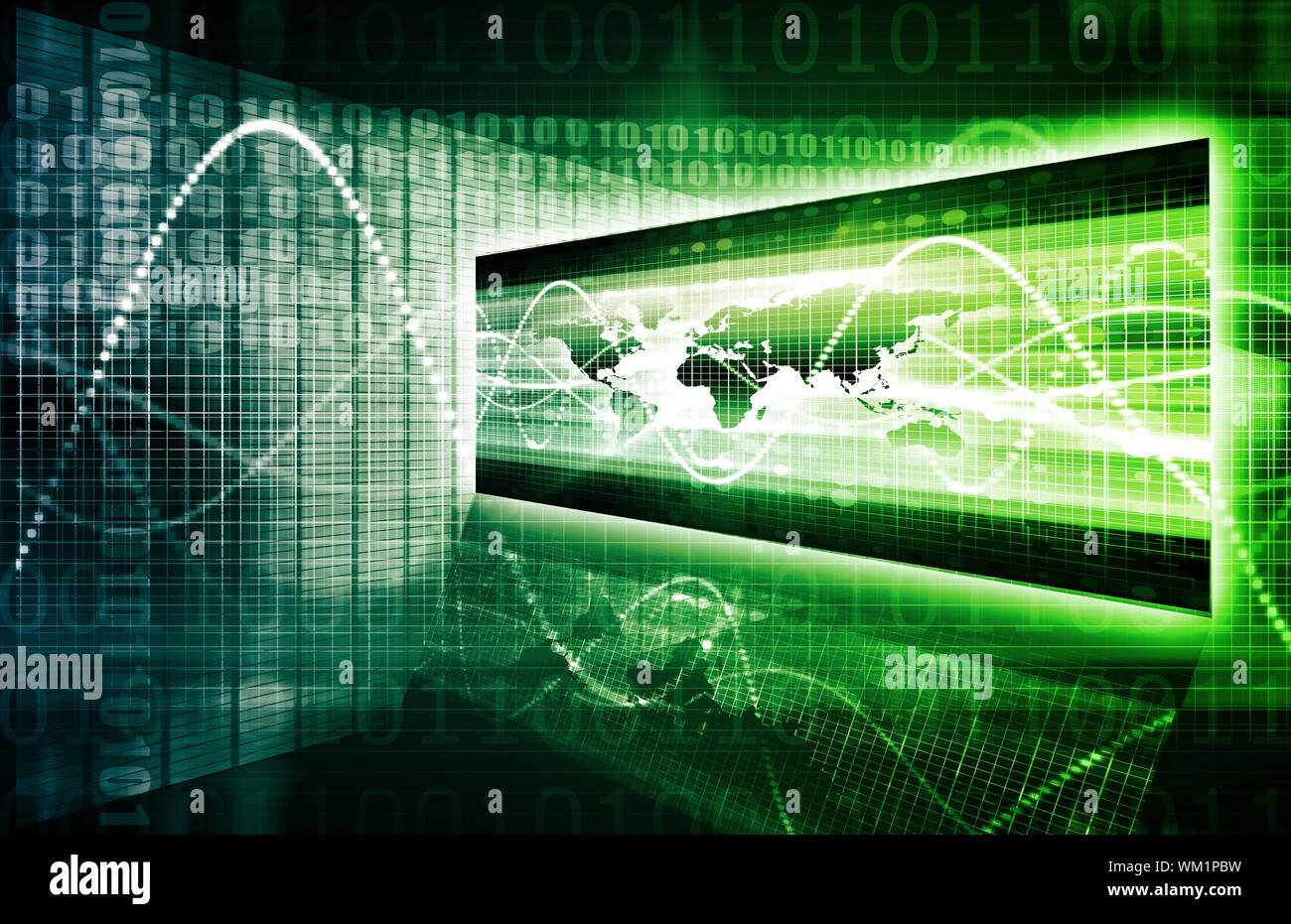 Information Security and Worldwide Data Protection on White Stock Photo ...