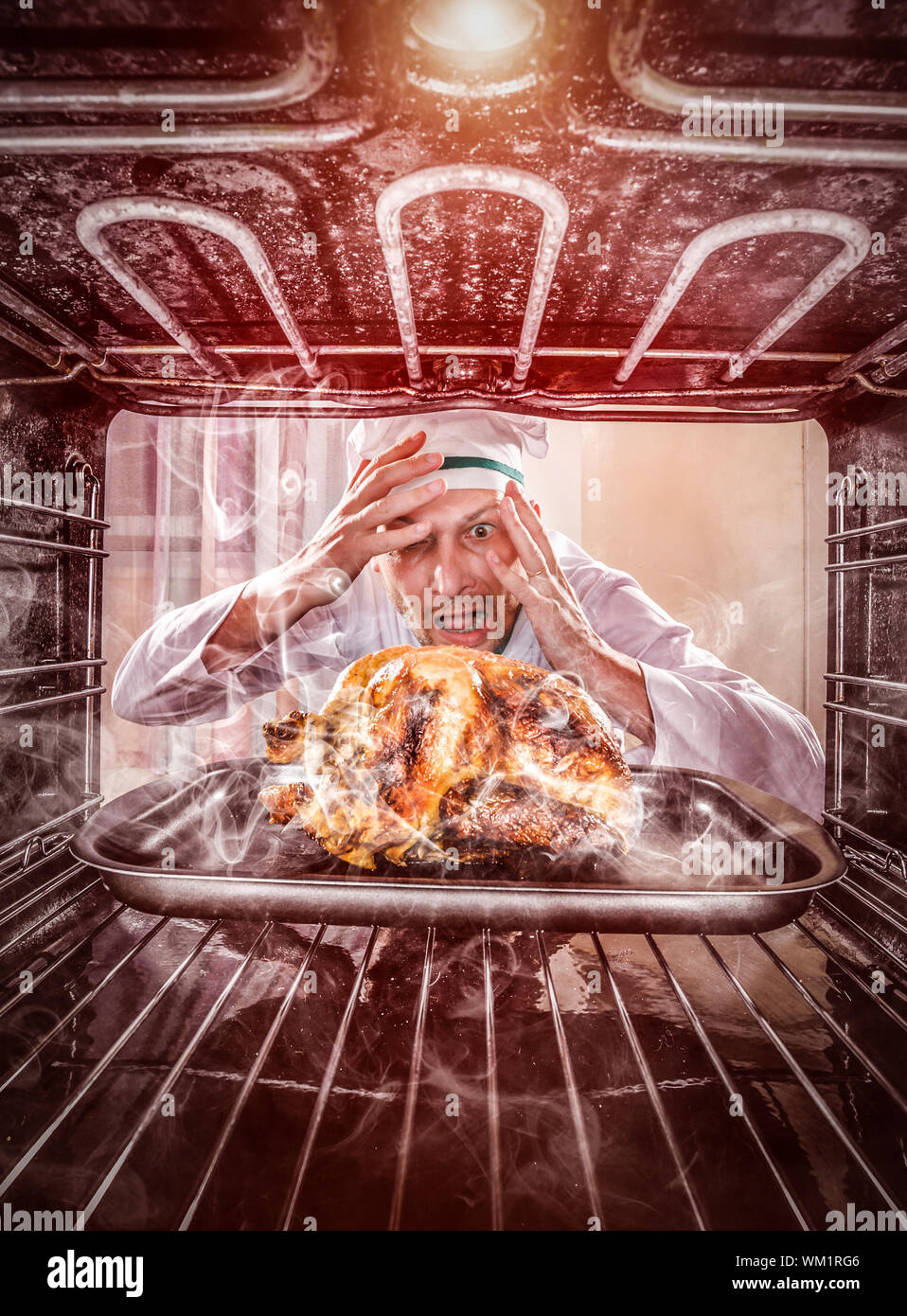 Funny man eating chicken hi-res stock photography and images - Alamy