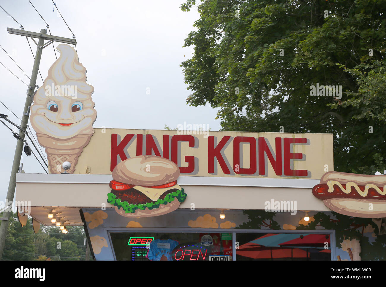 Sign on the roof of an roadside ice cream shop in Westchester County ...